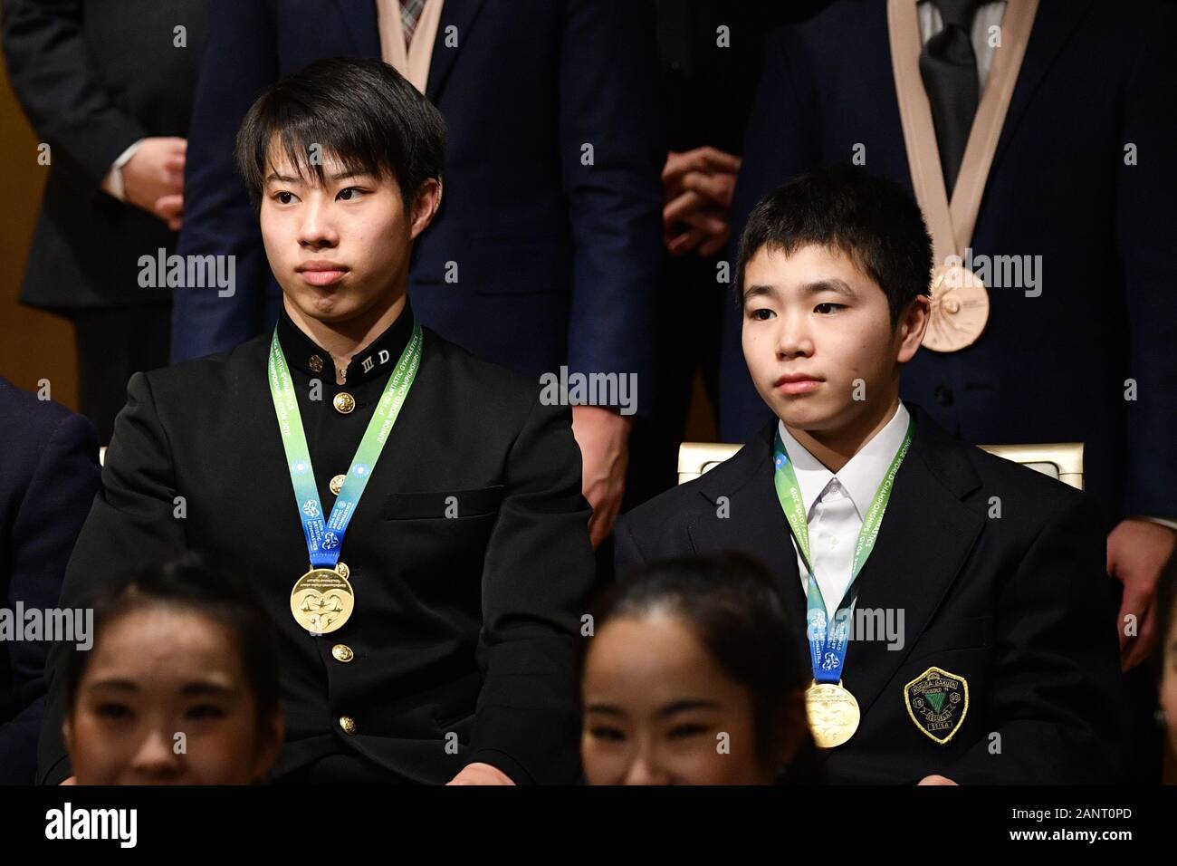 Tokyo, Japan. Credit: MATSUO. 18th Jan, 2020. (L-R) 土井陵輔/Ryosuke Doi, 岡慎之助/Shinnosuke Oka (JPN ...