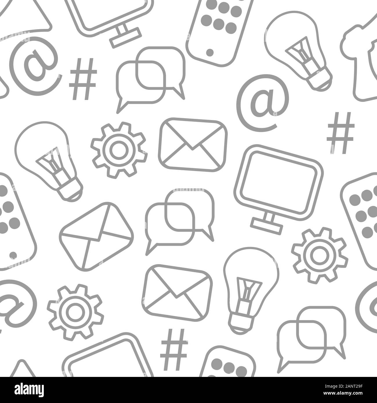 Background for social networks, seamless pattern for internet business ...