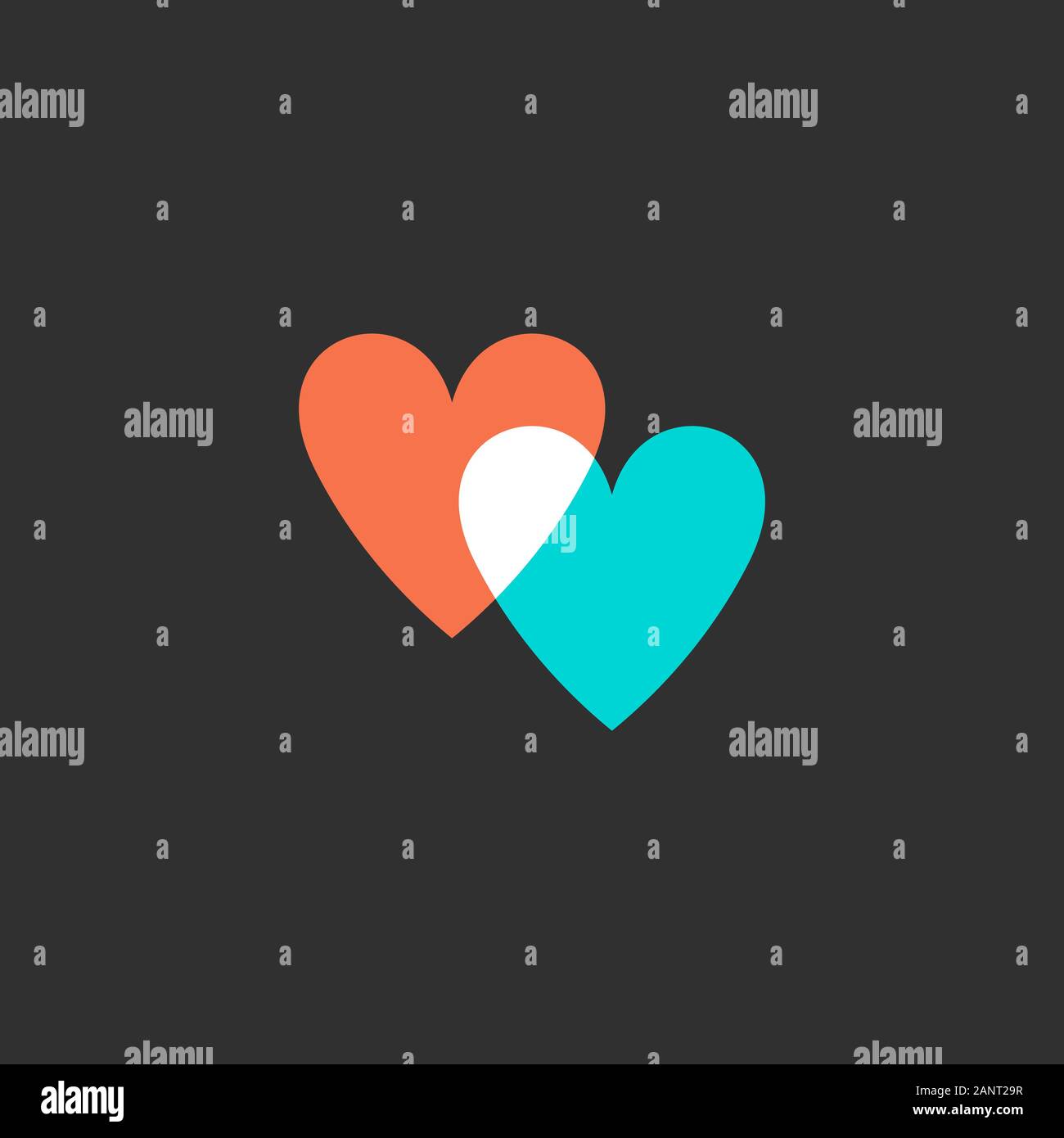 Happy valentines day and wedding design elements. Romantic hearts icon ...