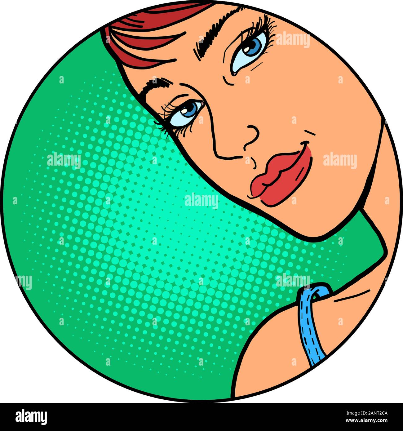 Portrait beautiful woman drawing Cut Out Stock Images & Pictures - Alamy