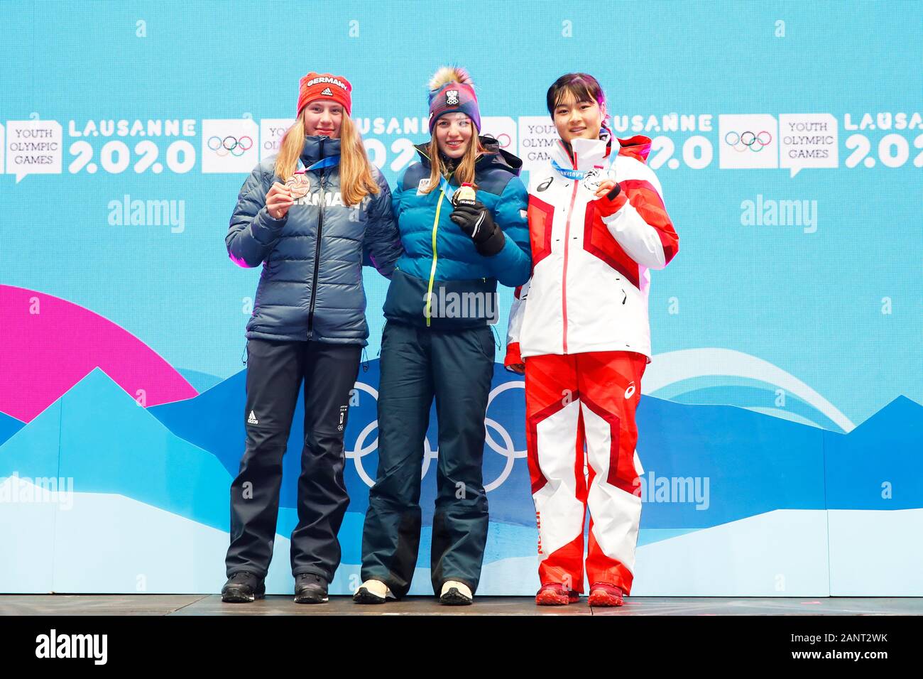Lausanne, Switzerland. 18th Jan, 2020. (L to R) Hirner Lisa (AUT ...