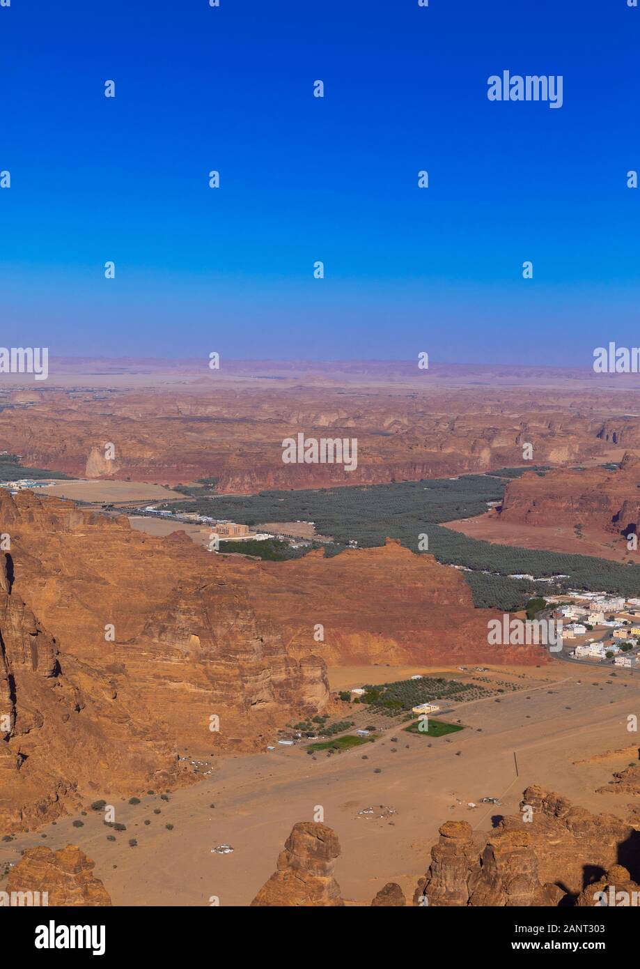 Oasis in the middle of the wadi al-Qura, Al Madinah Province, Alula ...