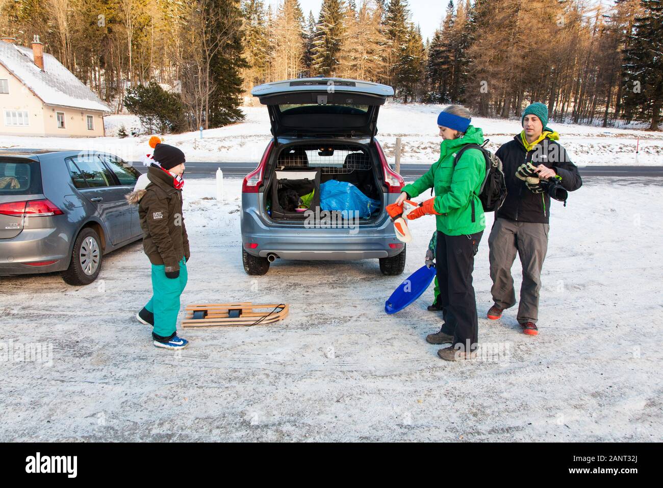 Semmering ski resort, Lower Austria, Viennese alps,Austria Stock Photo ...