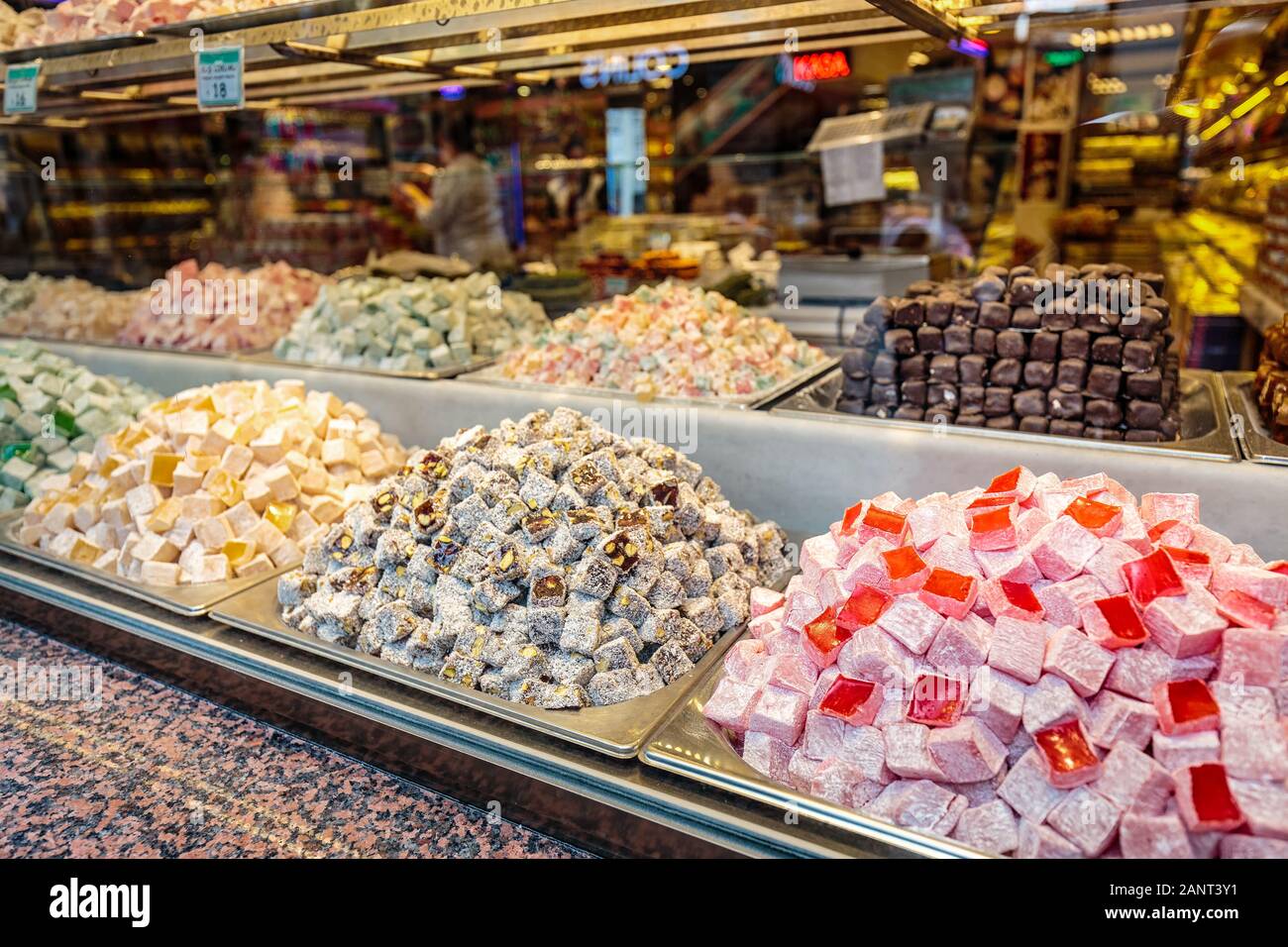 Sweet shop with great assortment at the Grand Bazaar, Istanbul Stock ...