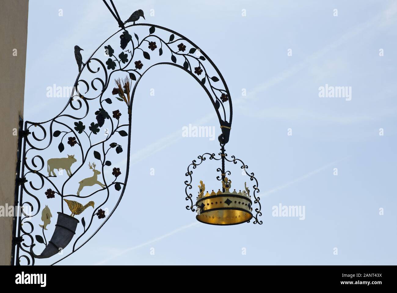 typical restaurant signboard, Germany Stock Photo - Alamy