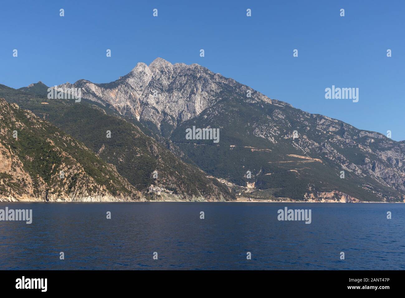 Landscape of Mount Athos in Autonomous Monastic State of the Holy ...