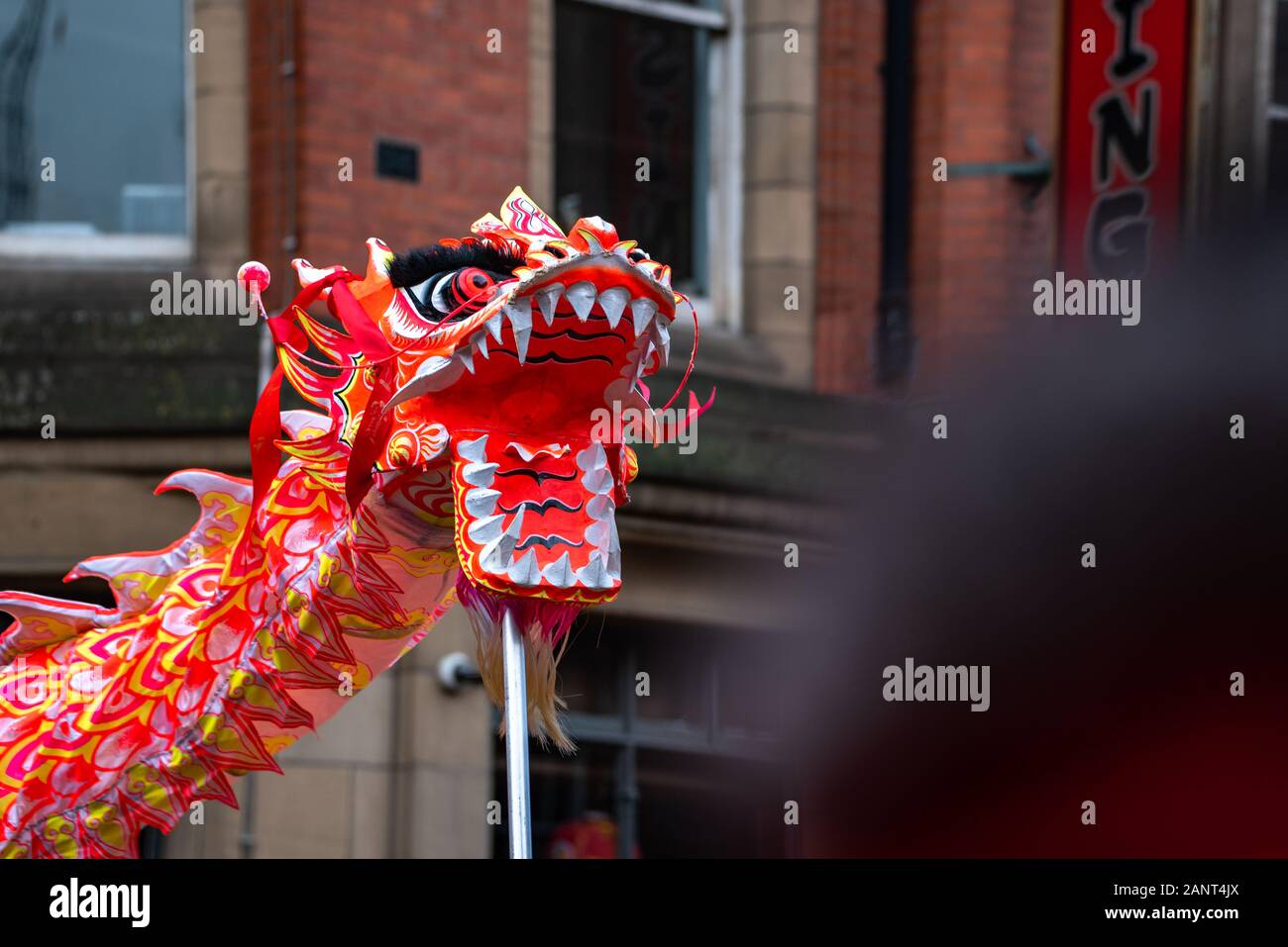 Dancing Dragon in Chinese New Year Festival fun puppet people parade ...