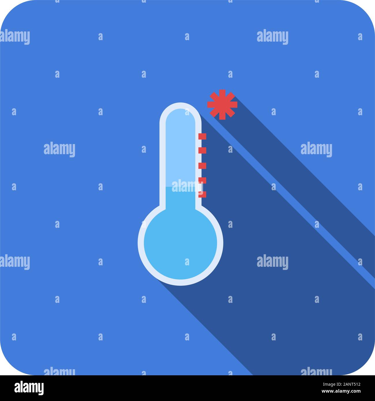 thermometer flat icon with long shadow vector Stock Vector Image & Art ...