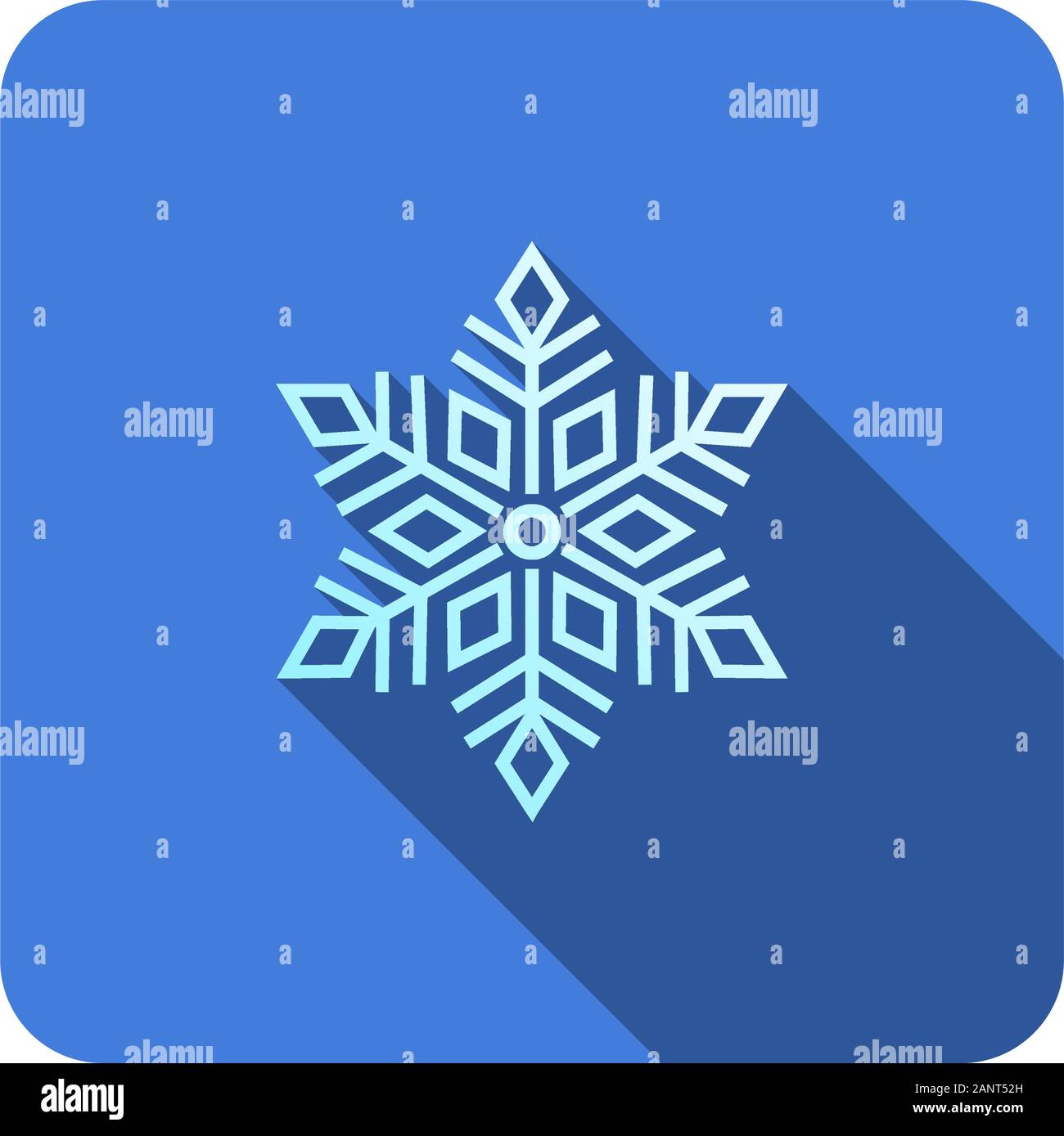 snowflake flat icon with long shadow ornament Stock Vector Image & Art ...