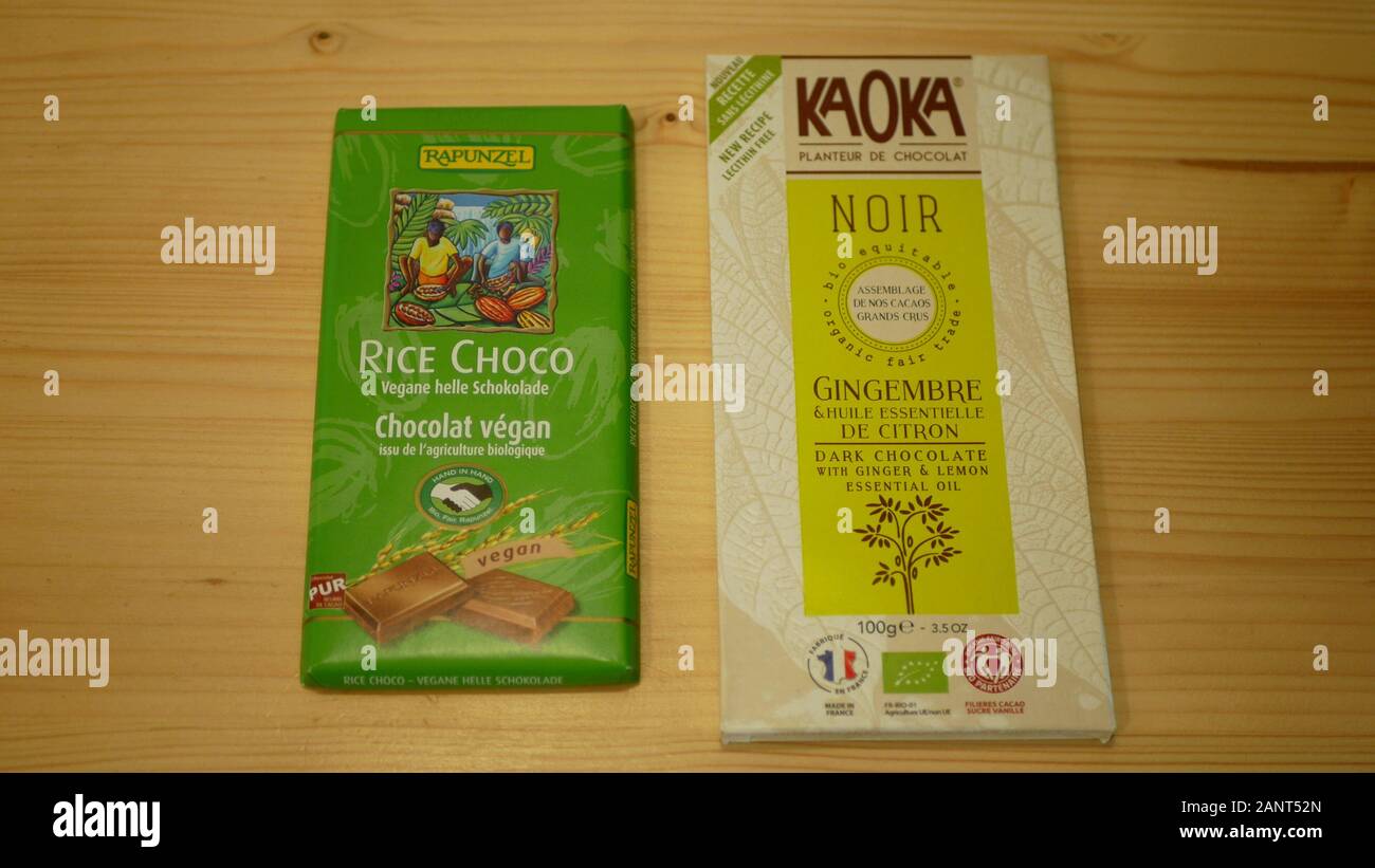 Vegan chocolate, which contains dried rice syrup instead of milk ...