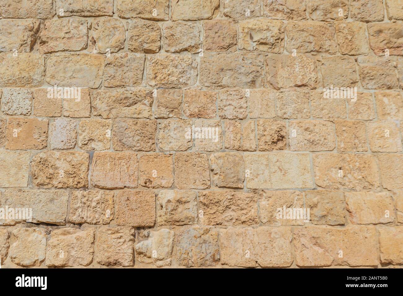 Bricks in the wall surrounding the Old City in Jerusalem, Israel Stock ...
