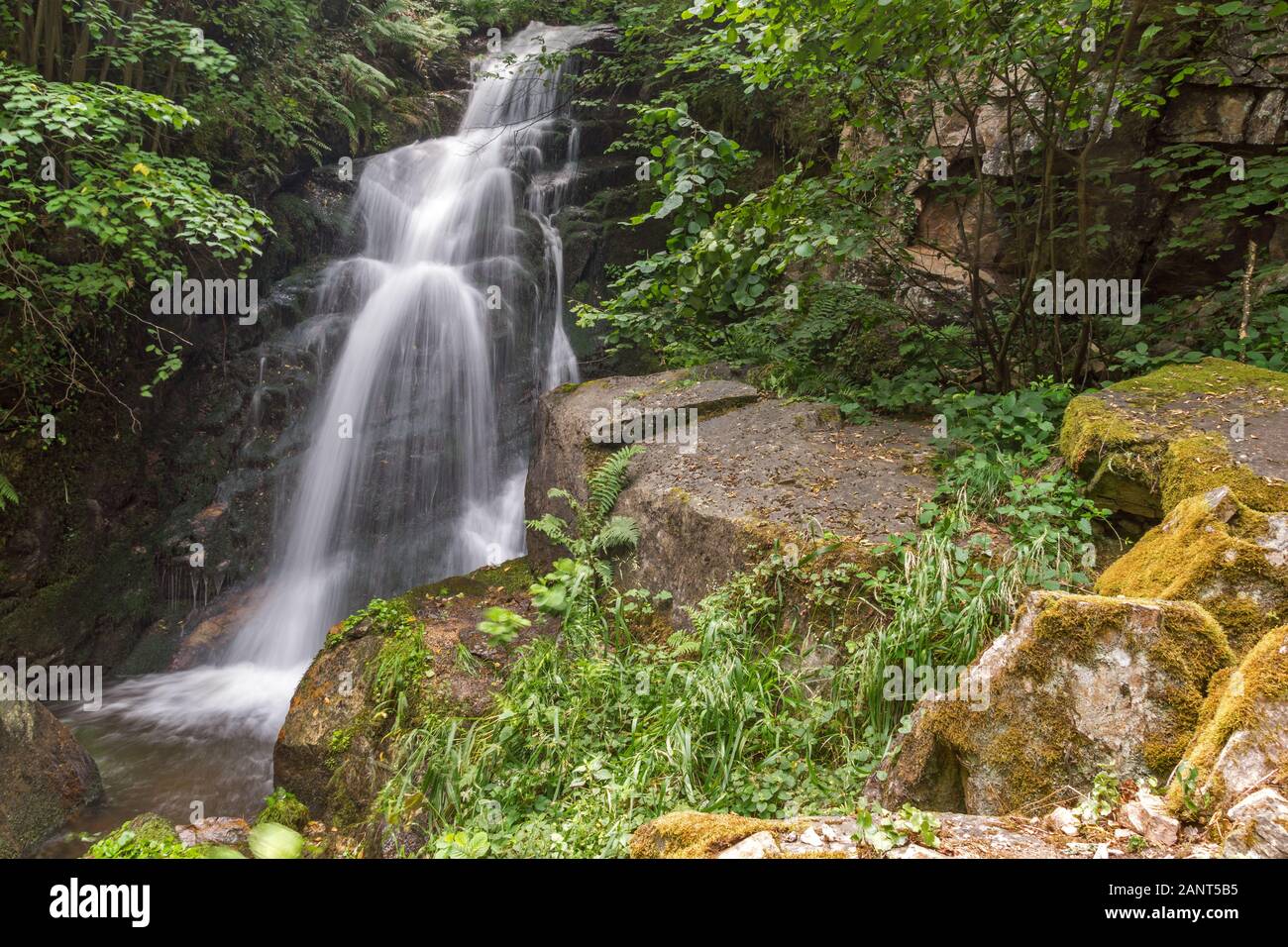Landscape of Gabrovo waterfall in Belasica Mountain, Novo Selo, North ...