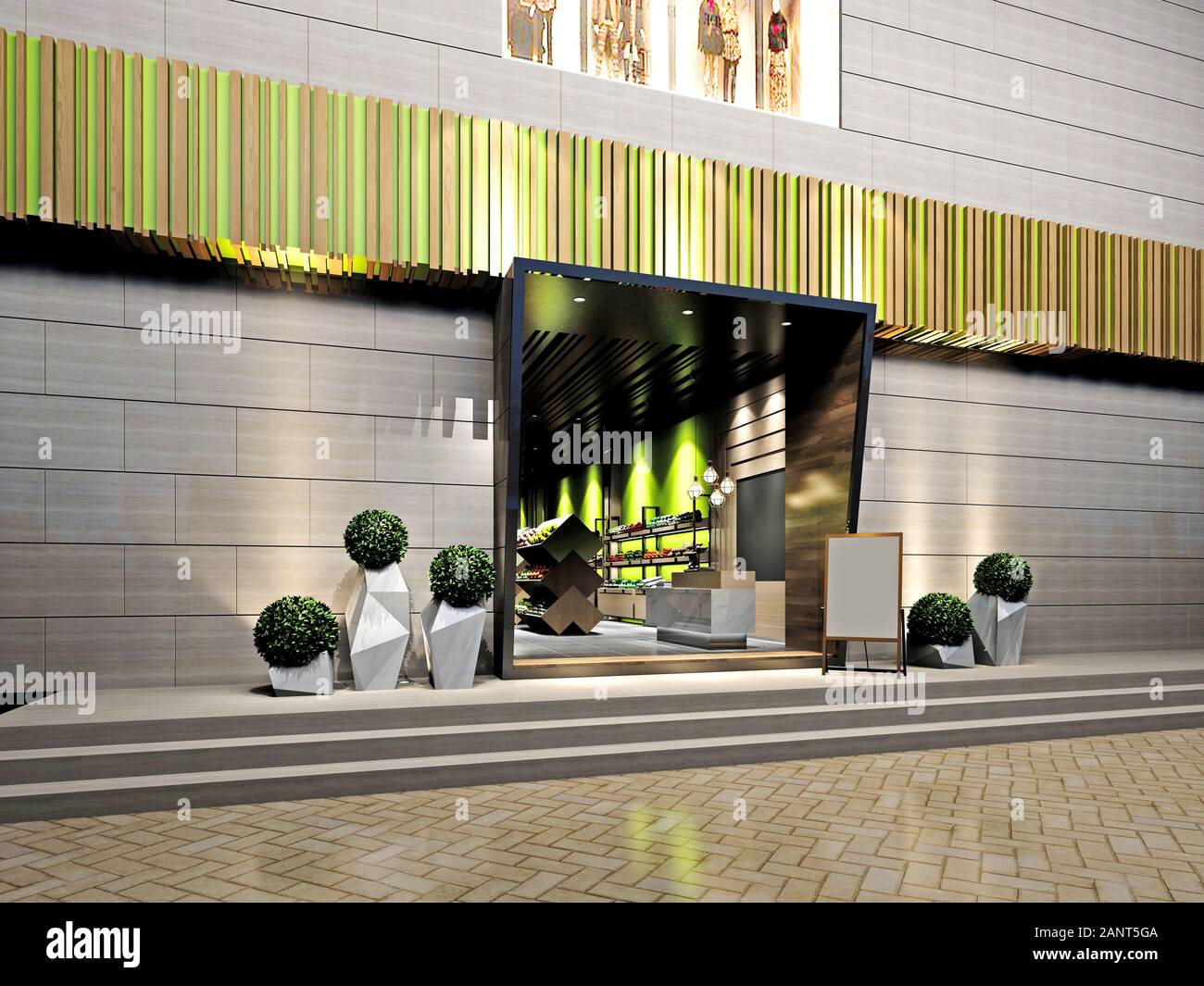 3d render of grocery shop Stock Photo - Alamy