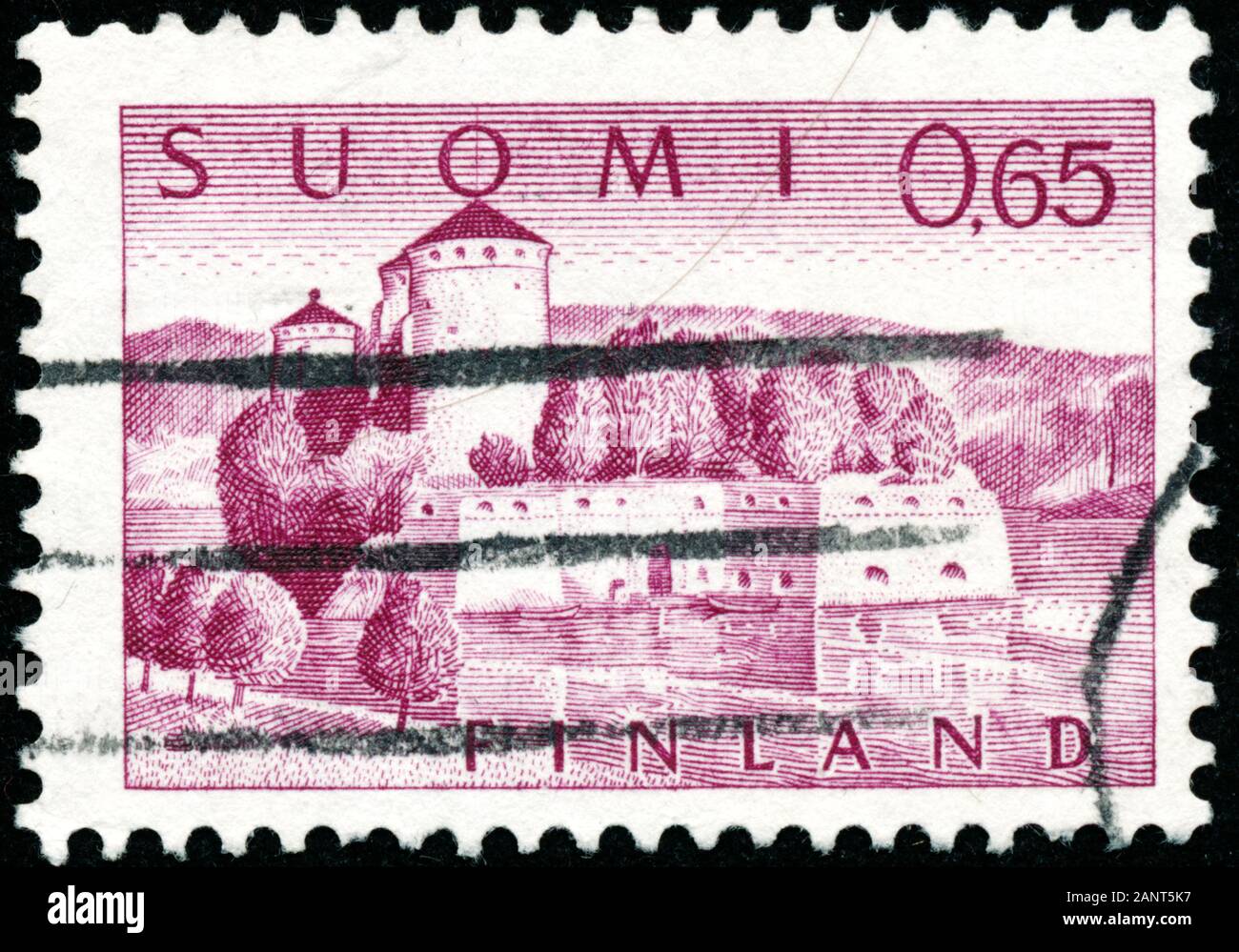 POLTAVA, UKRAINE - January 19, 2020. Vintage stamp printed in Finland ...