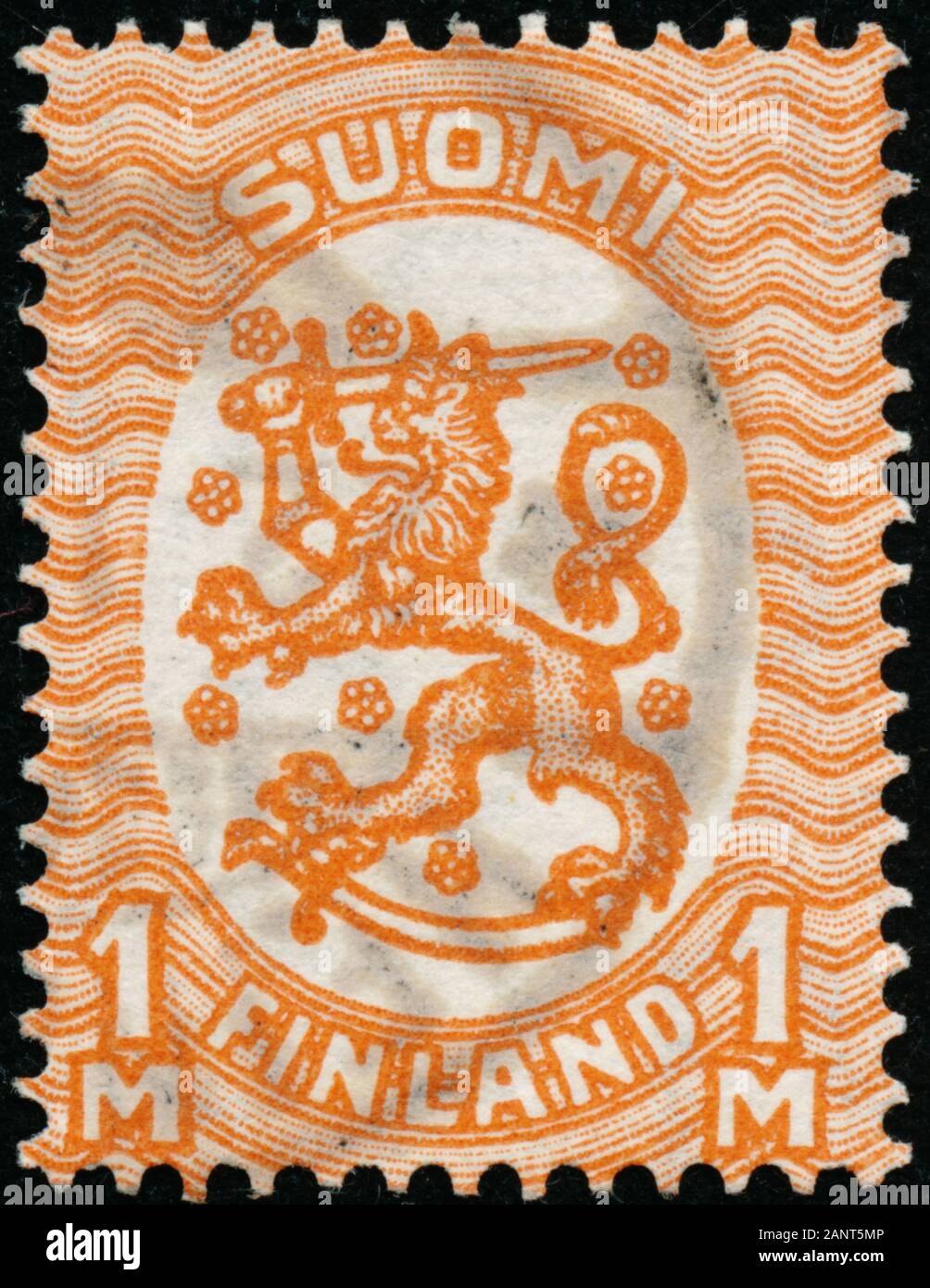 POLTAVA, UKRAINE - January 19, 2020. Vintage stamp printed in Finland ...