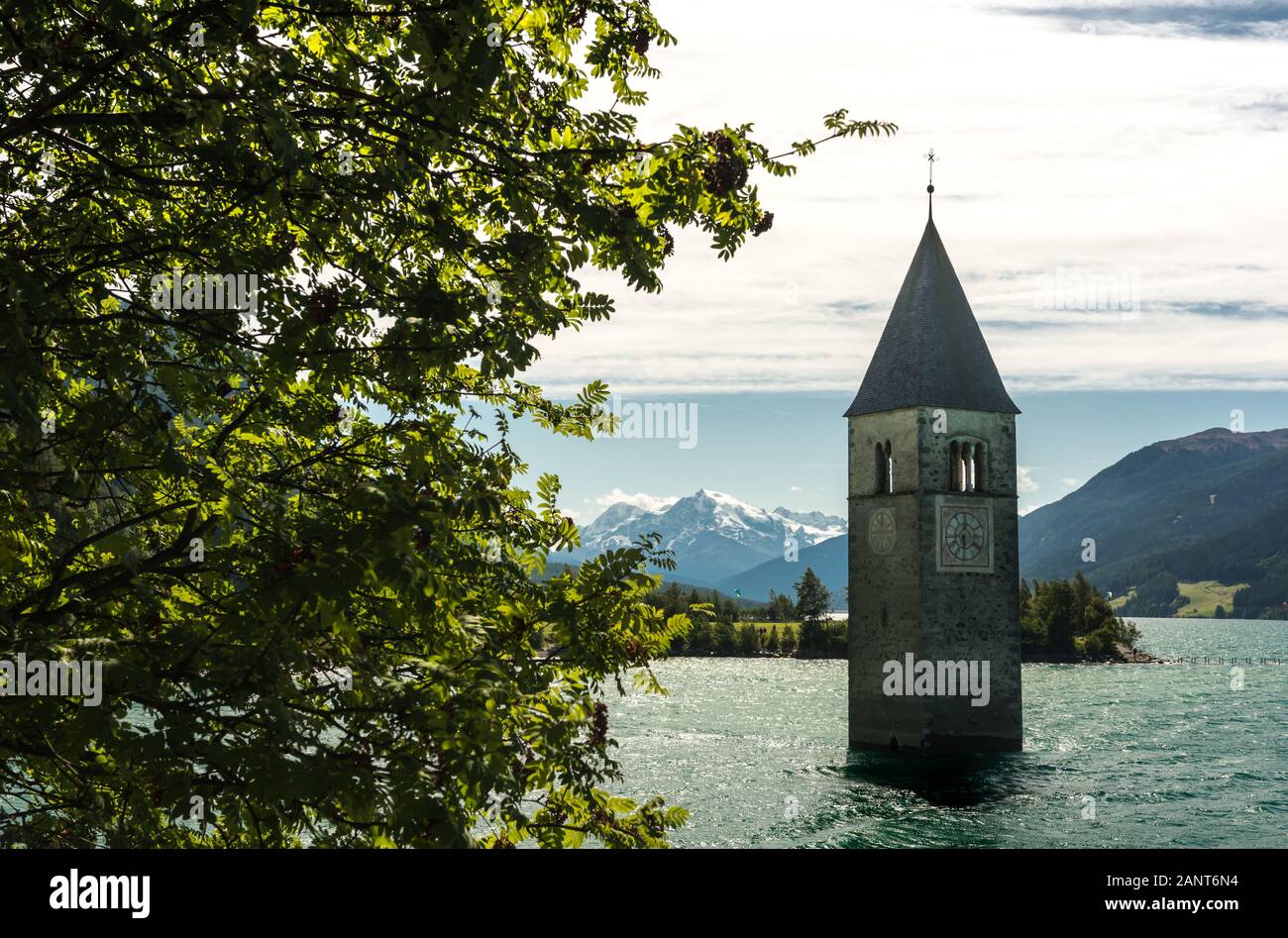 Lake reschen bell tower hi-res stock photography and images - Alamy