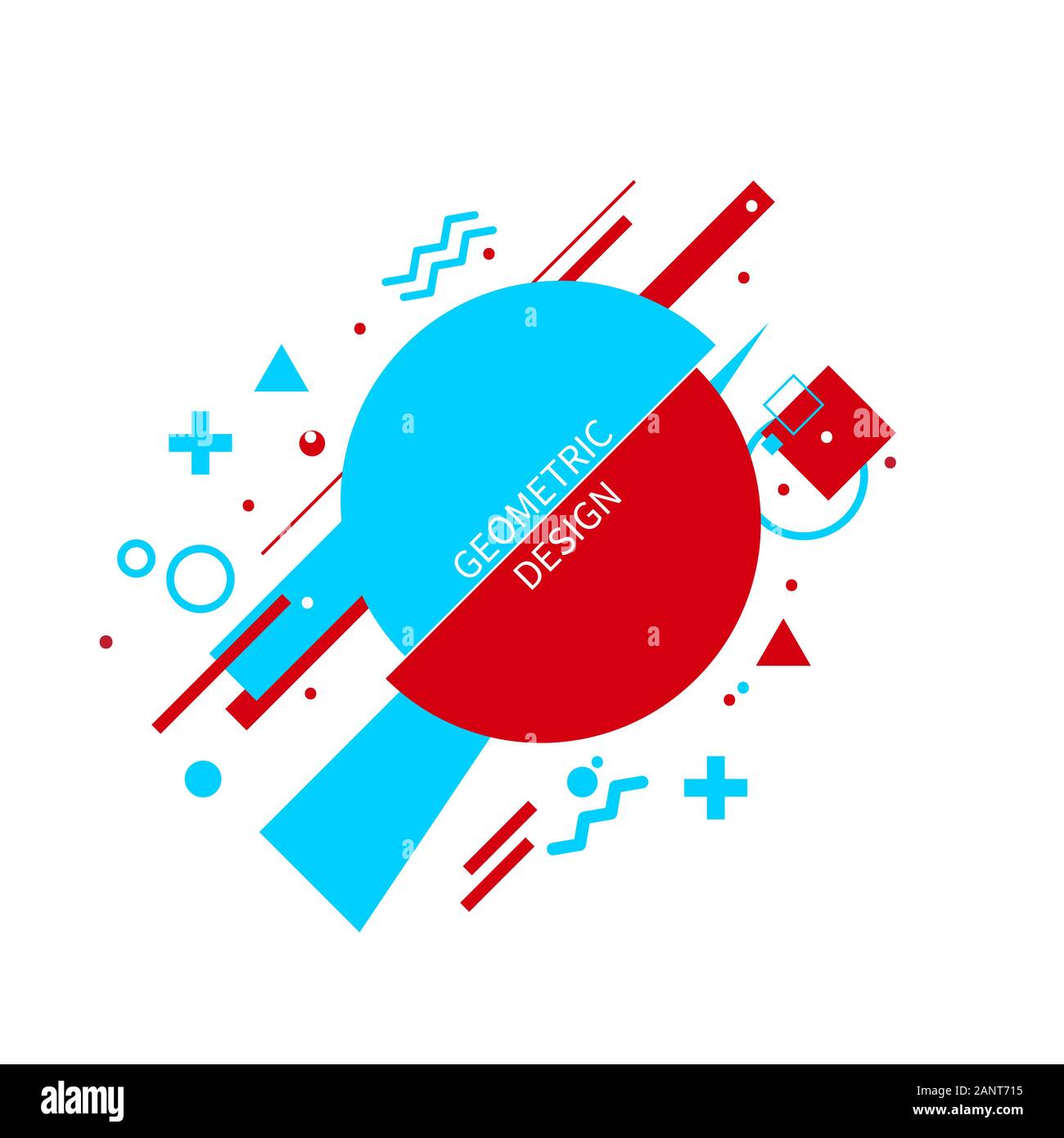 Bauhaus geometric retro composition, minimal futuristic round frame ...