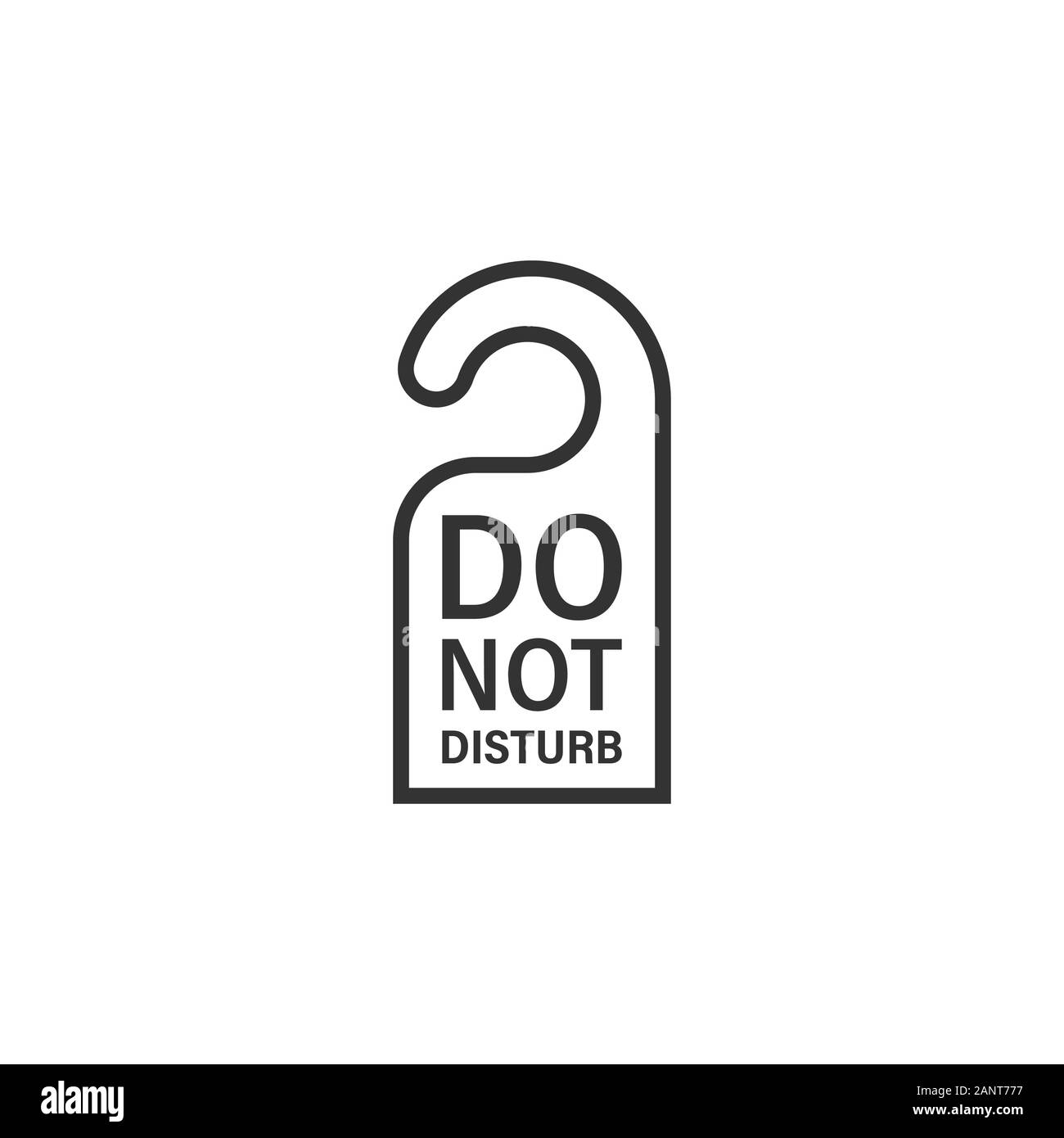 Do not disturb hotel sign icon in flat style. Inn vector illustration ...