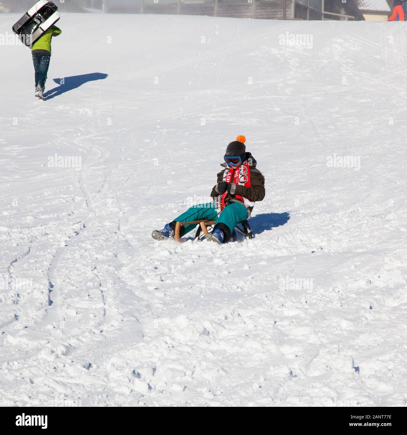 Tobogganing zauberg semmering ski resort hi-res stock photography and ...