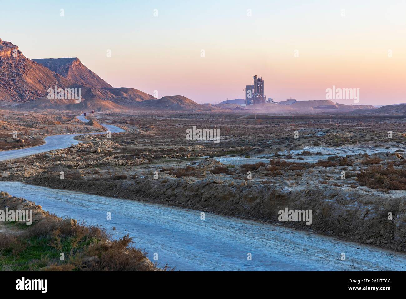 Stone quarry in the Gobustan desert Stock Photo - Alamy