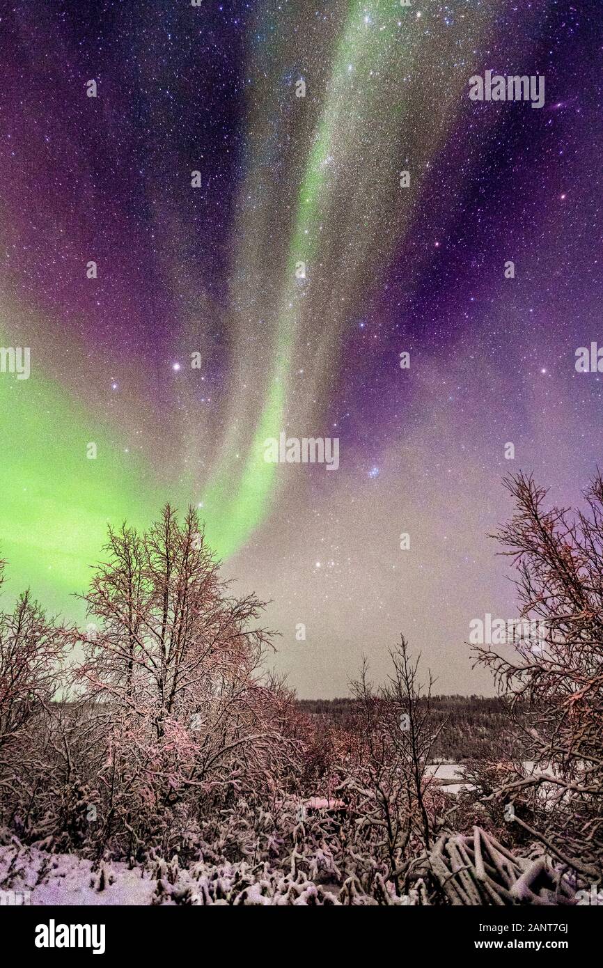Northern Lights (Aurora Borialis) Over Norway Stock Photo - Alamy