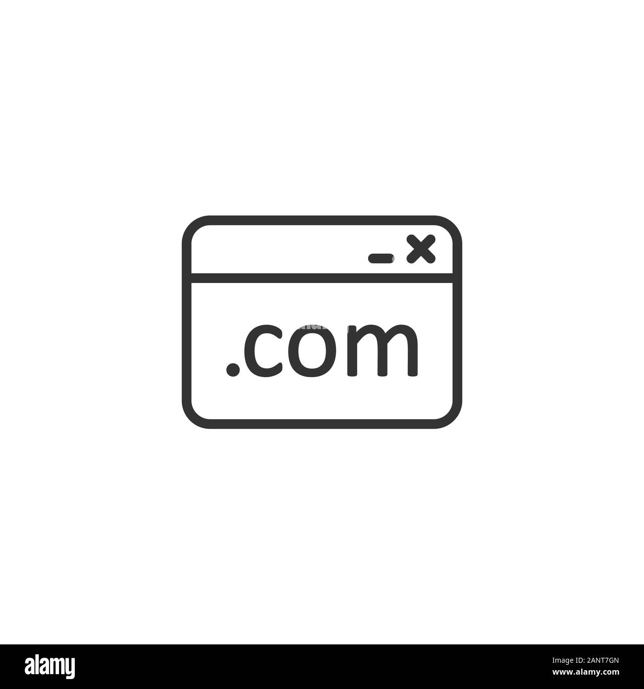 Website domain icon in flat style. Com internet address vector ...