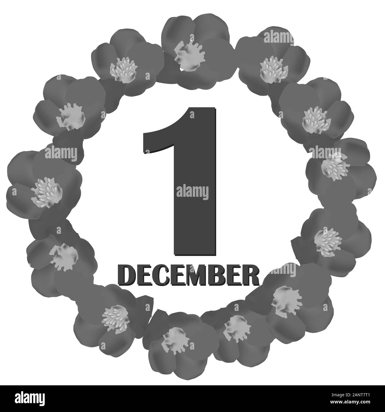 December 1 icon. For planning important day. Banner for holidays and ...