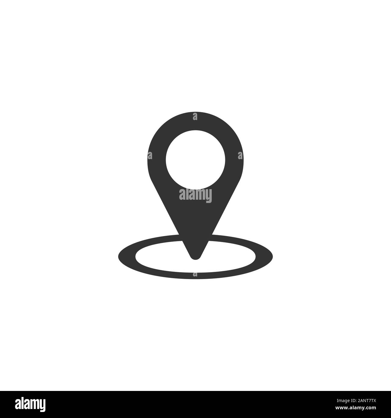 Map pin icon in flat style. gps navigation vector illustration on white ...