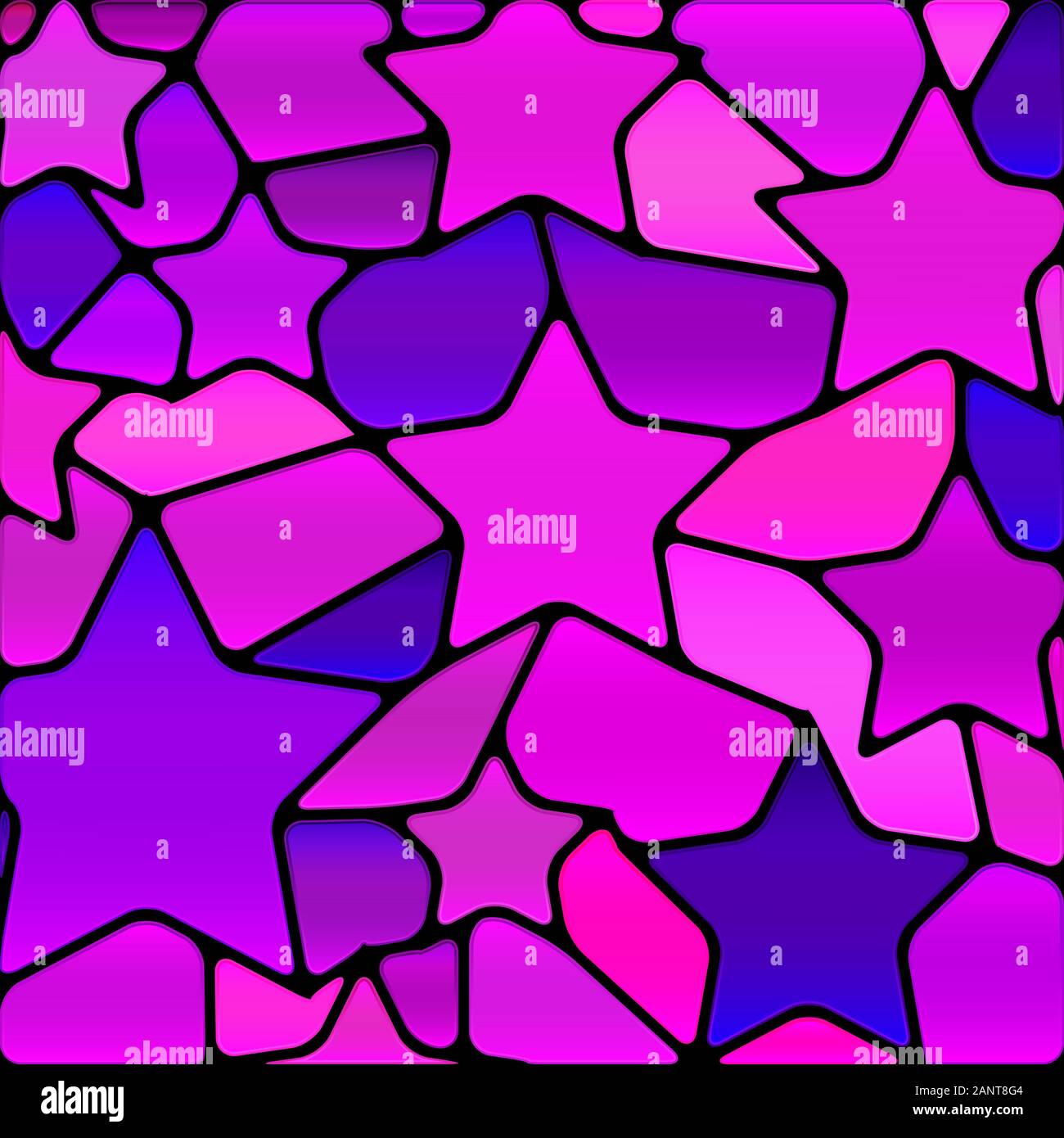 abstract vector stained-glass mosaic background - purple and violet ...