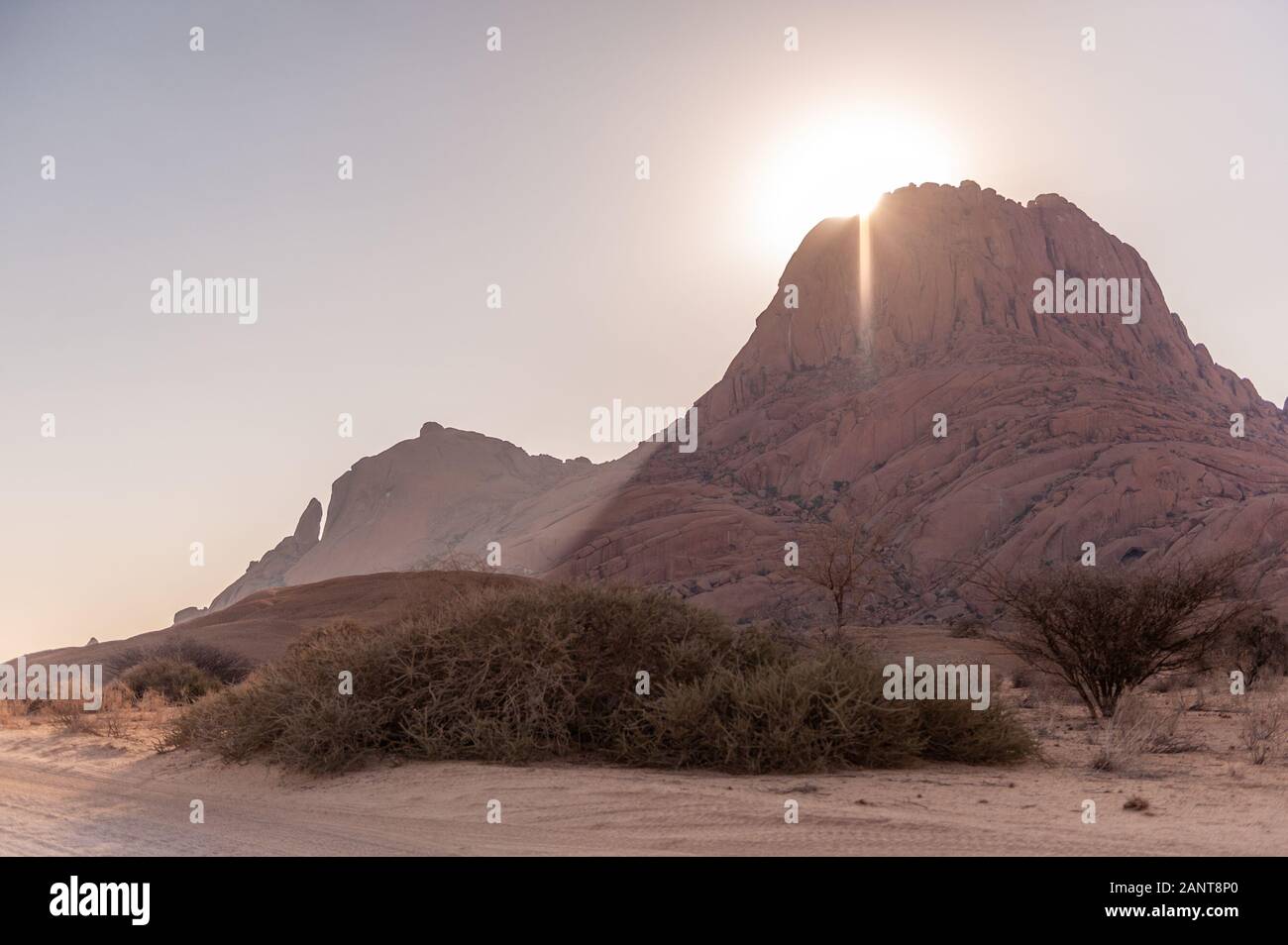 Late Afternoon near Spitzkoppe, and Old Volcano in the Namibian Desert ...