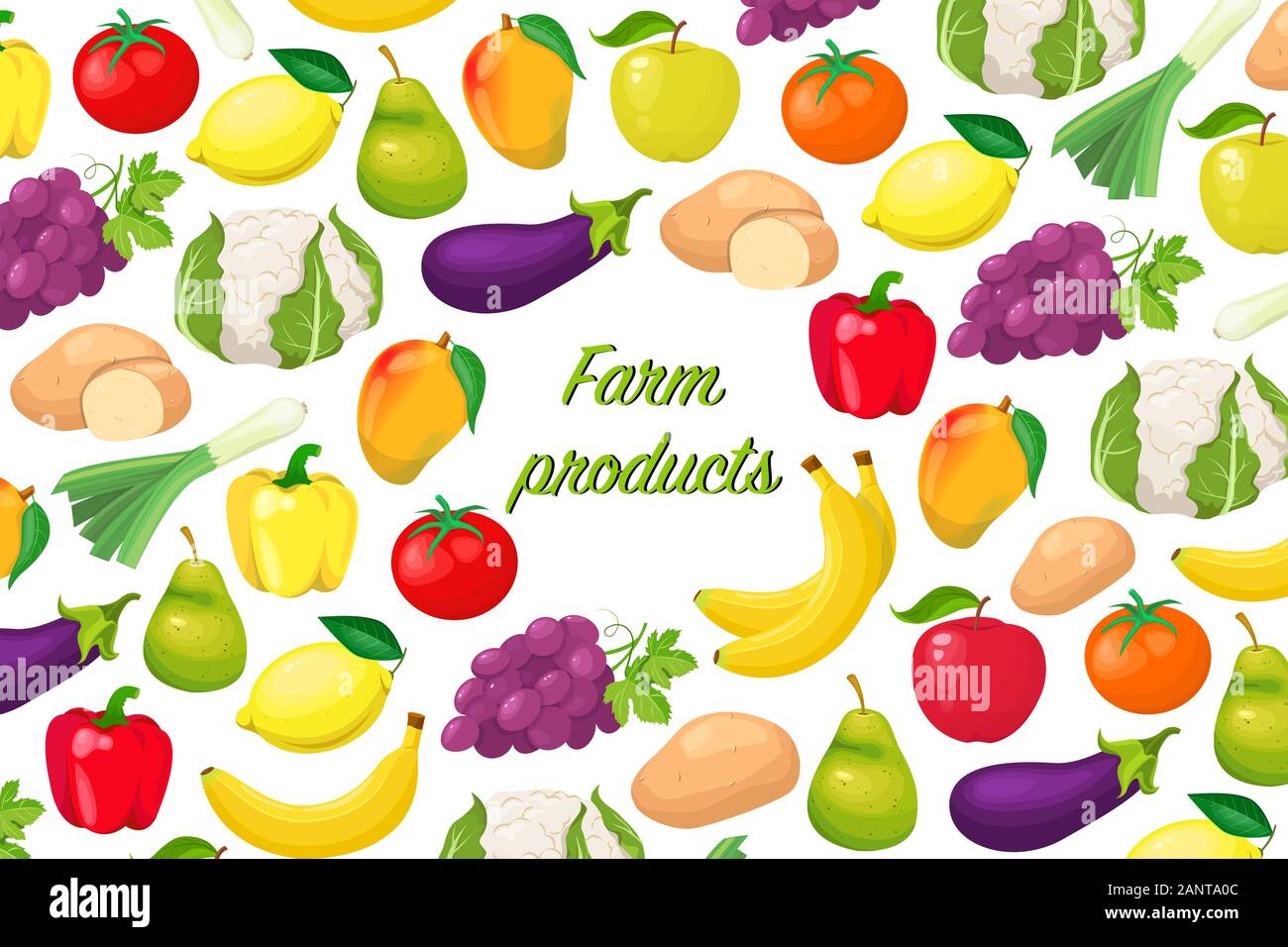 flyer with fruits and vegetables Stock Vector Image & Art - Alamy