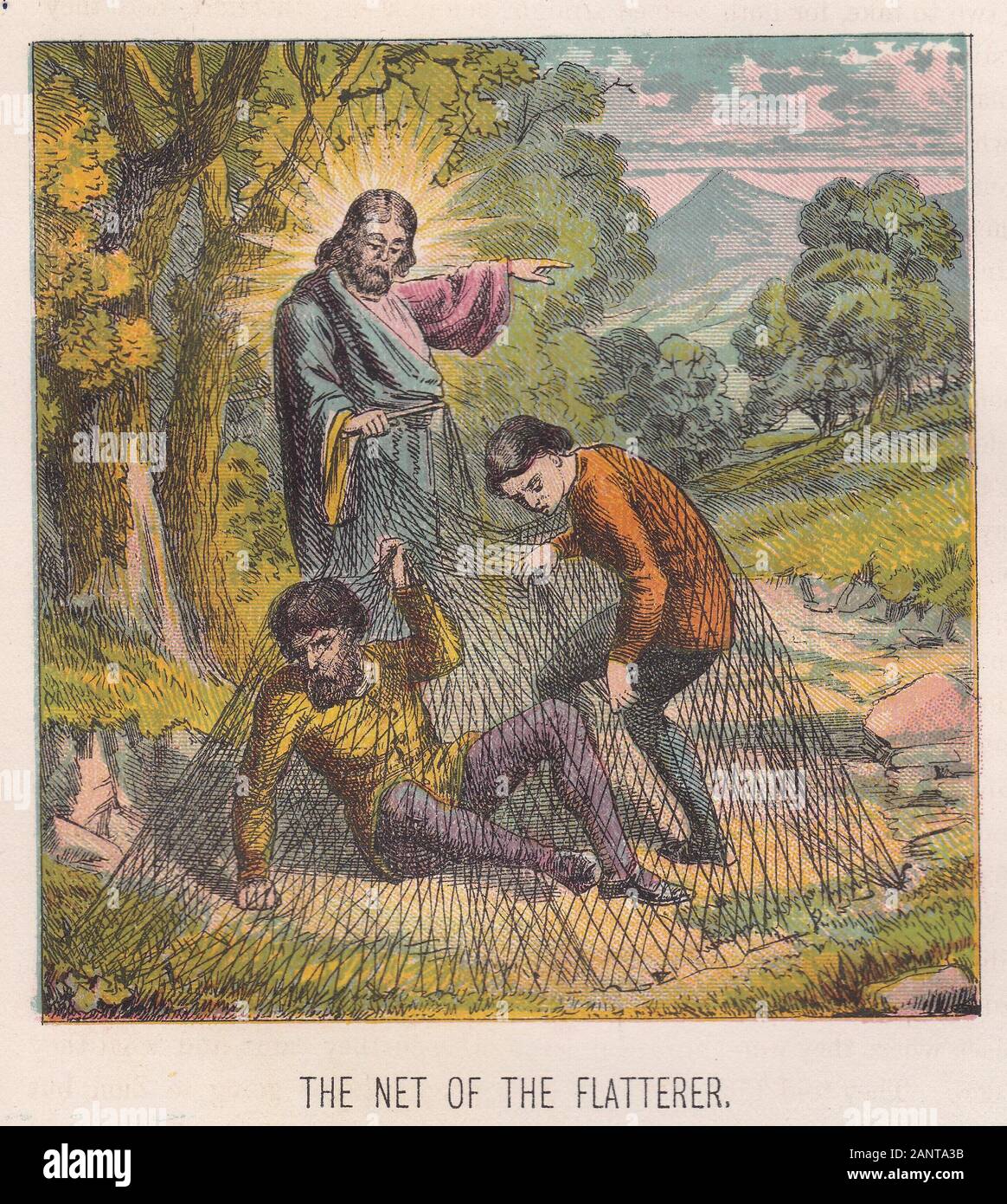 The Pilgrim's Progress illustration 1900s - The Net of the Flatterer ...