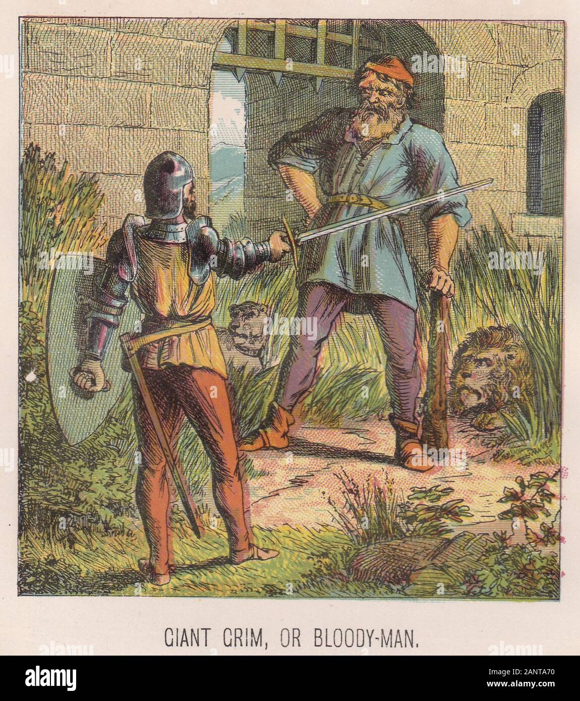 The Pilgrim's Progress illustration 1900s - Giant Grim, or Bloody-Man ...