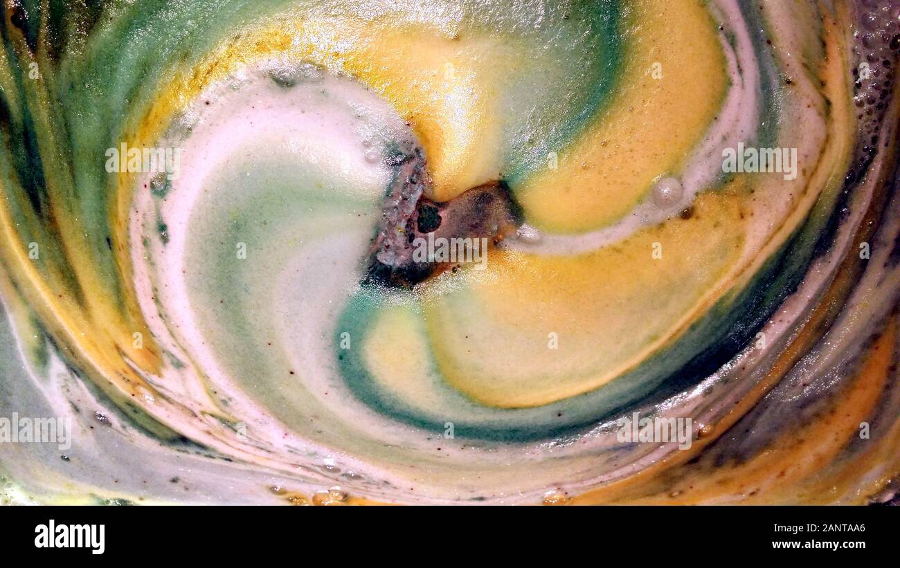 Photo of color experiments with foam and soap bubbles Stock Photo - Alamy