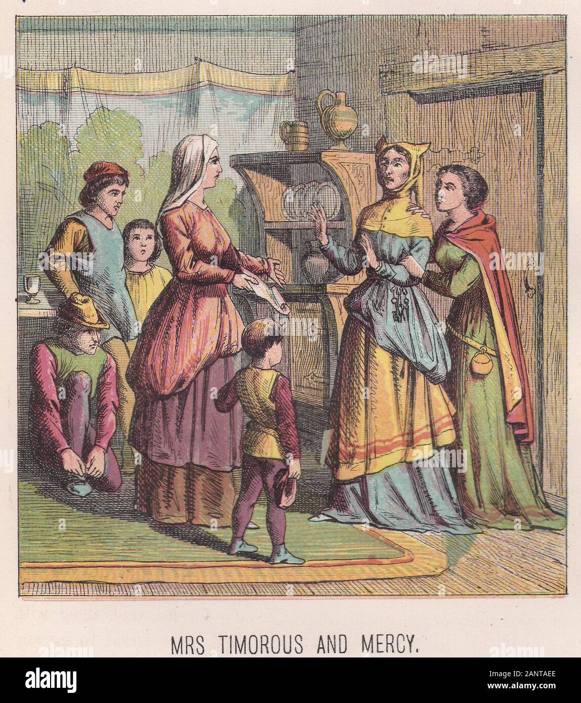 The Pilgrim's Progress illustration 1900s - Mrs Timorous and Mercy ...