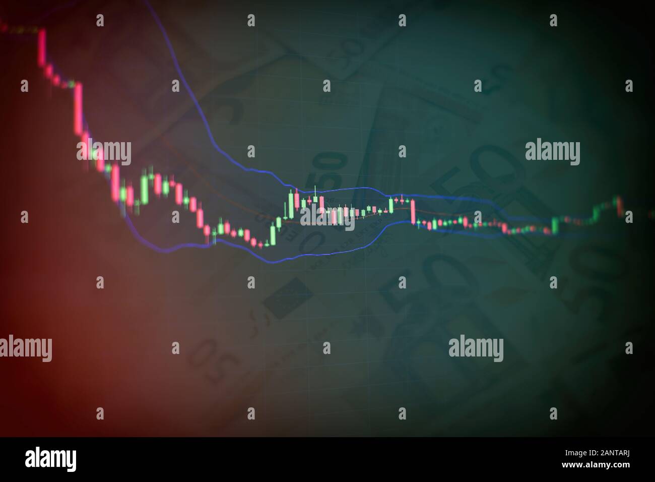 Professional technical analysis on the monitor of a computer ...