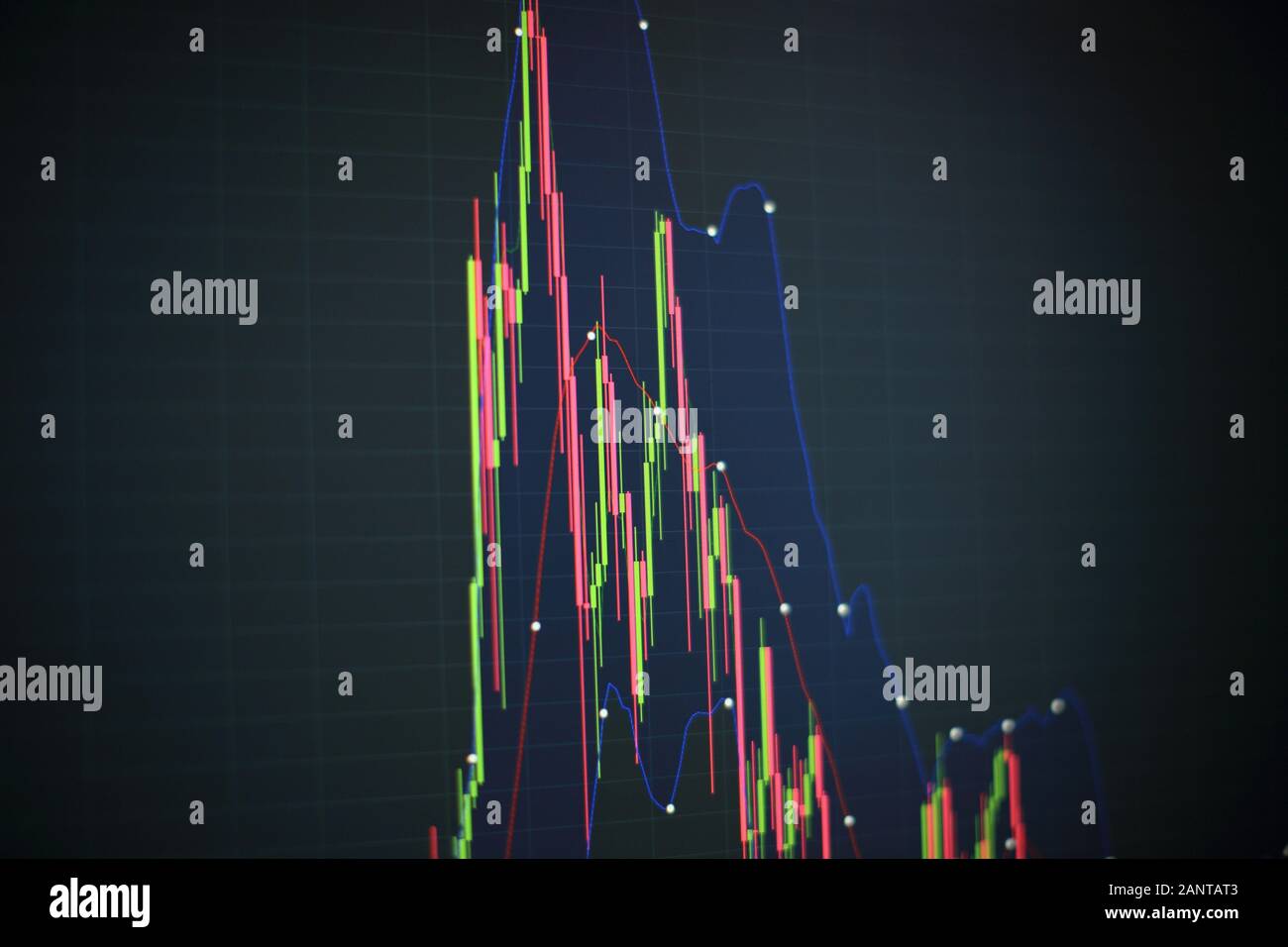 Bar graphs, Diagrams, financial figures. Forex chart. Candle stick ...