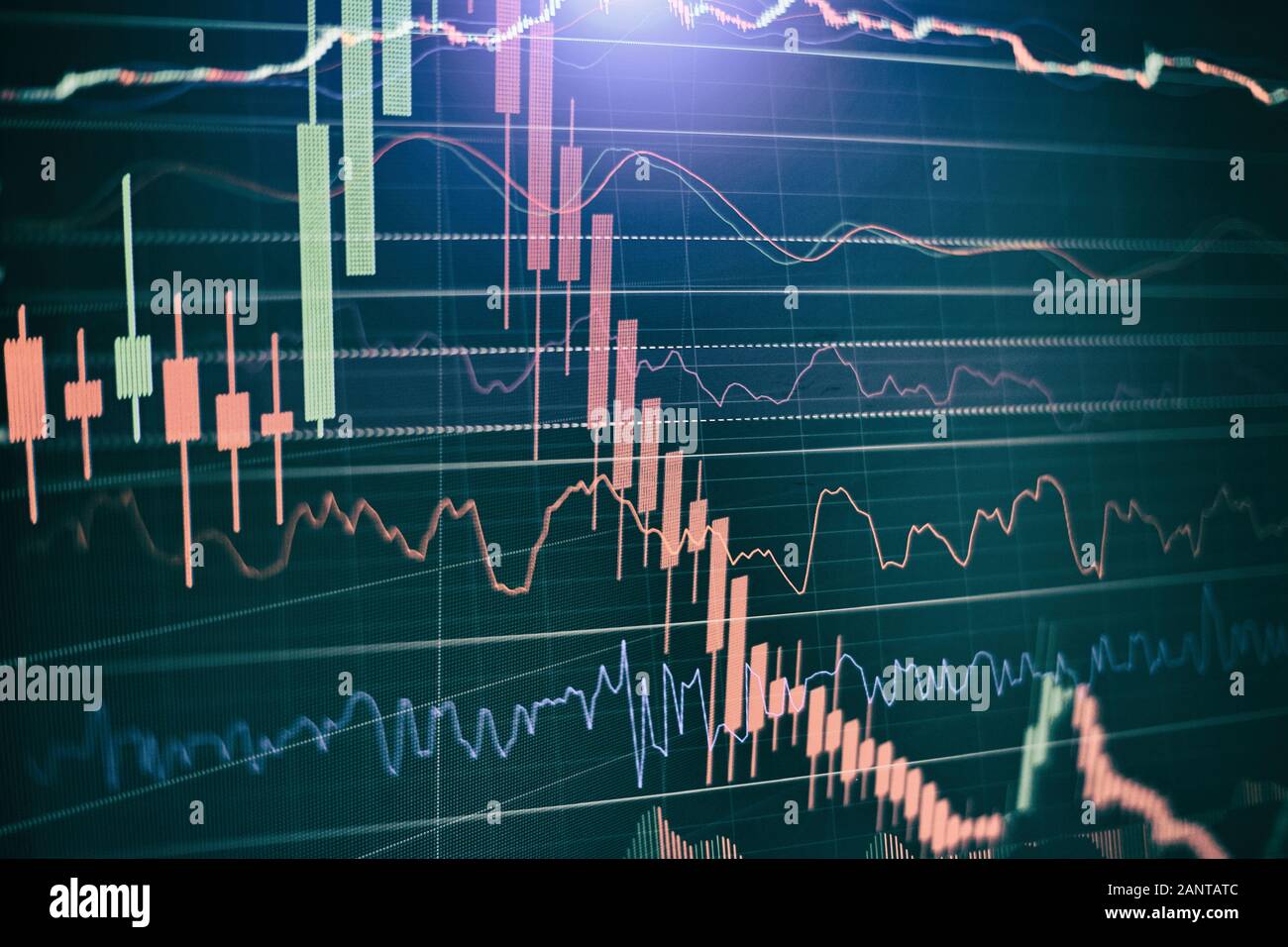 Bar graphs, Diagrams, financial figures. Forex chart. Candle stick ...