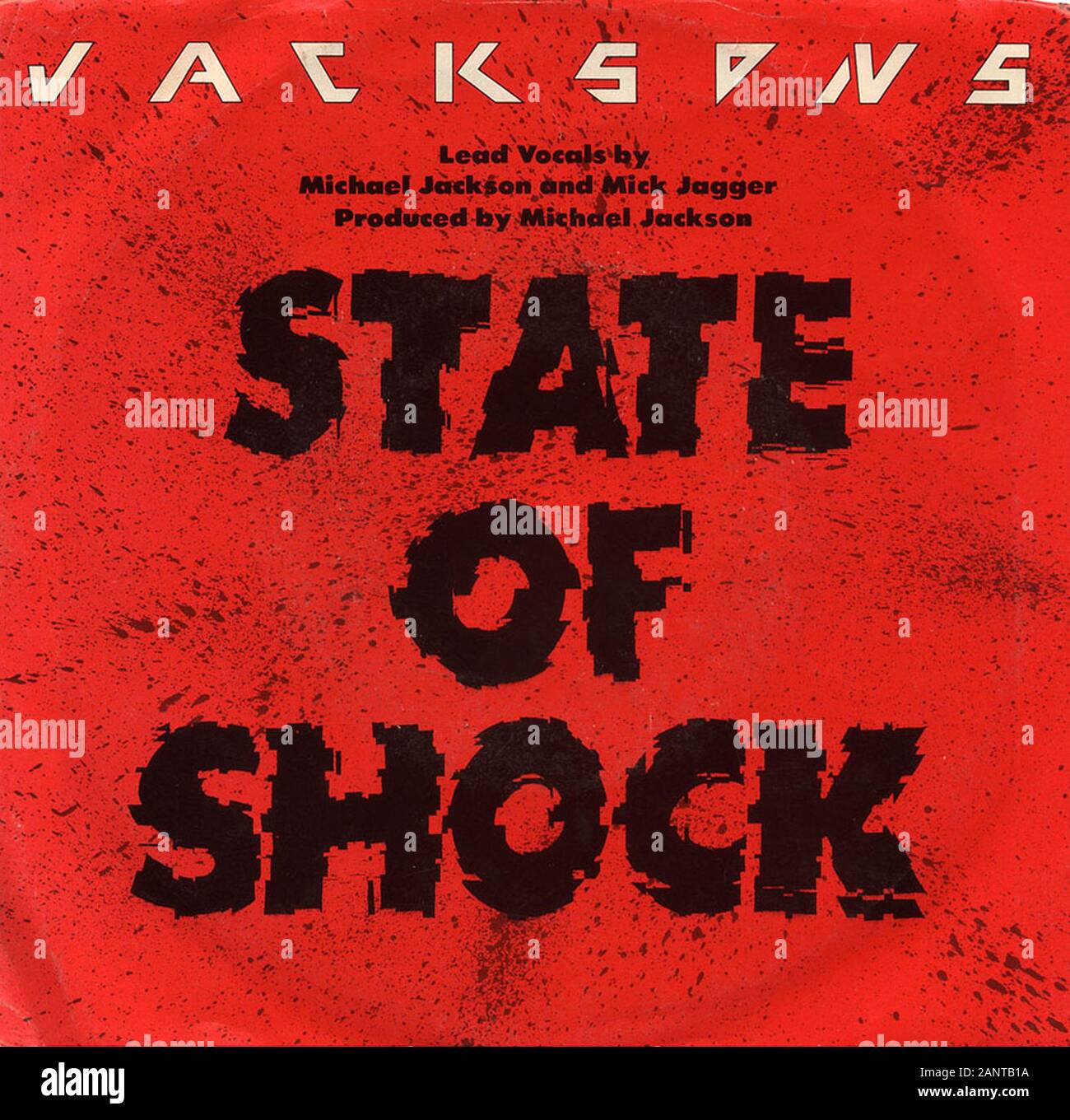 Jacksons - State Of Shock - Classic vintage vinyl album Stock Photo - Alamy