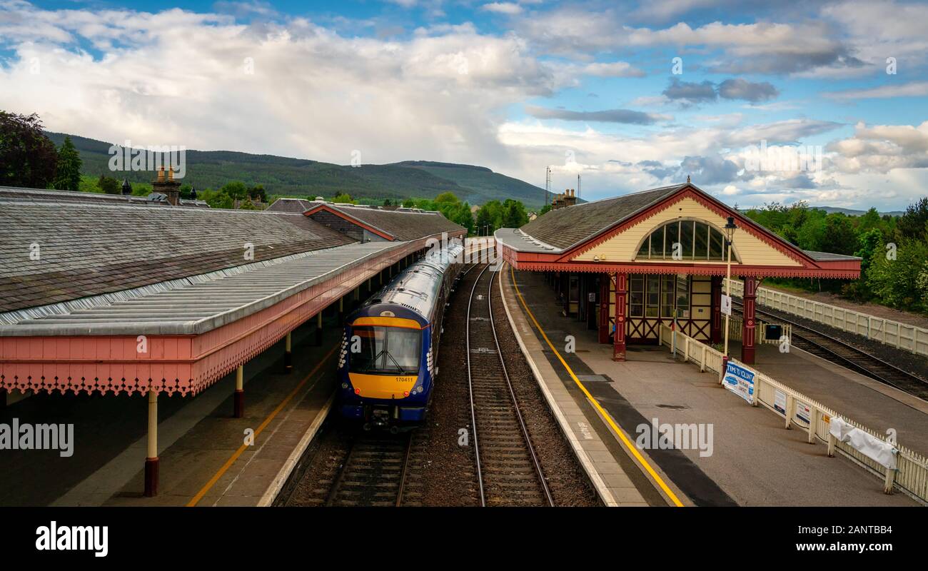 Aviemore Train Station, Scotland Stock Photo - Alamy