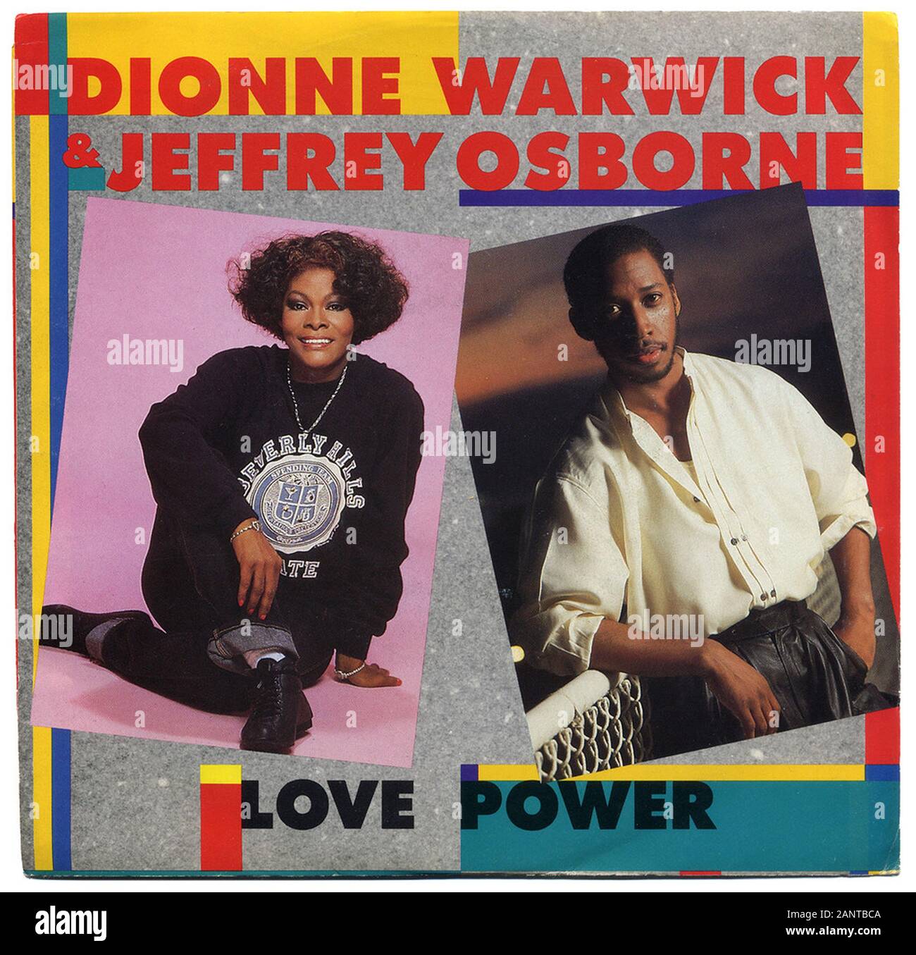Dionne Warwick & Jeffery Osborne - Love Power - Classic vintage vinyl album Stock Photo - Alamy