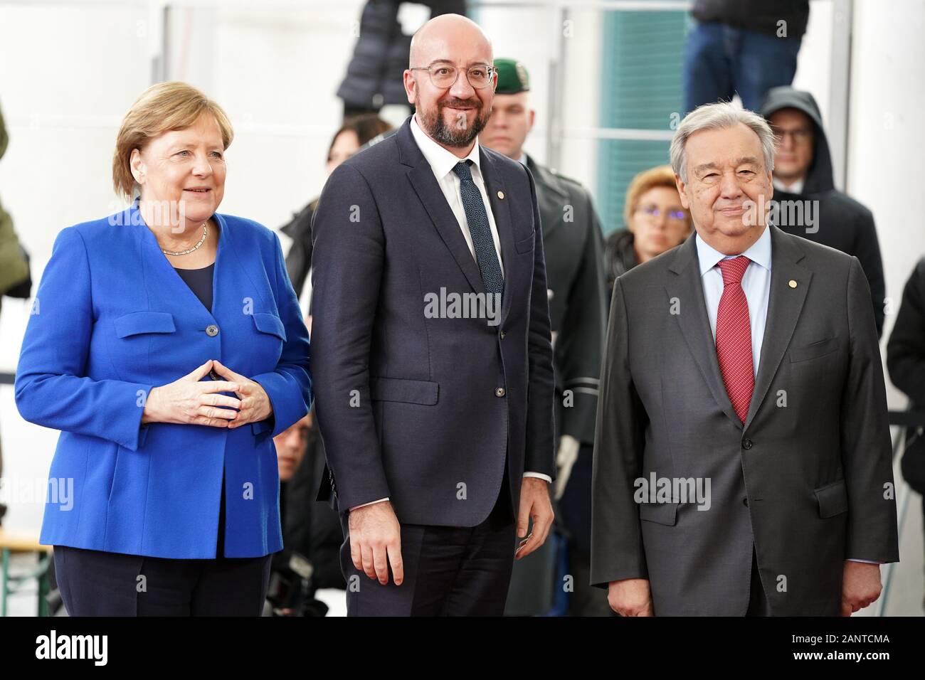 Berlin, Germany. 19th Jan, 2020. Federal Chancellor Angela Merkel (CDU ...