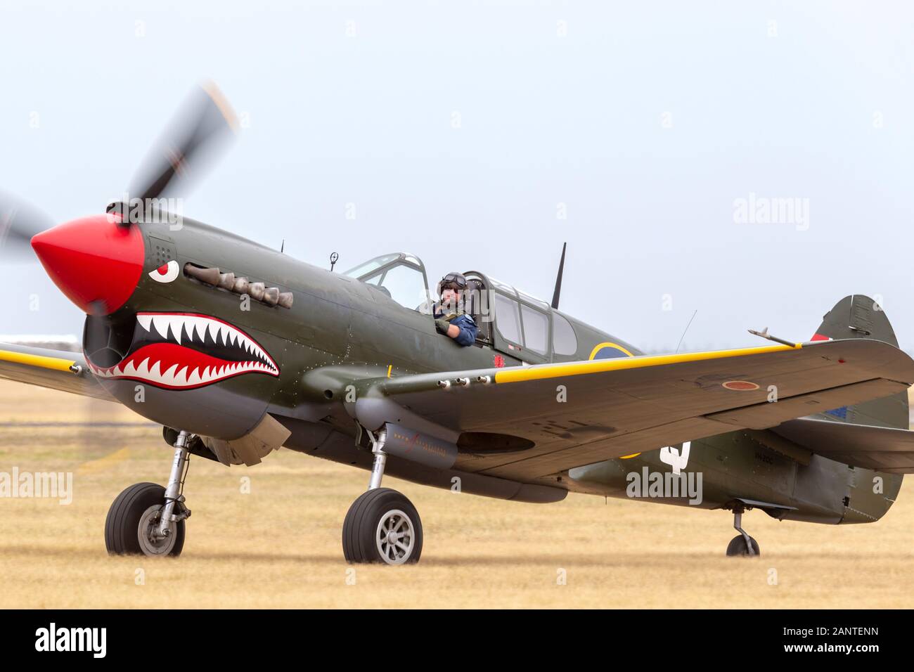 Curtiss P-40N Kittyhawk World War II fighter aircraft VH-ZOC Stock ...