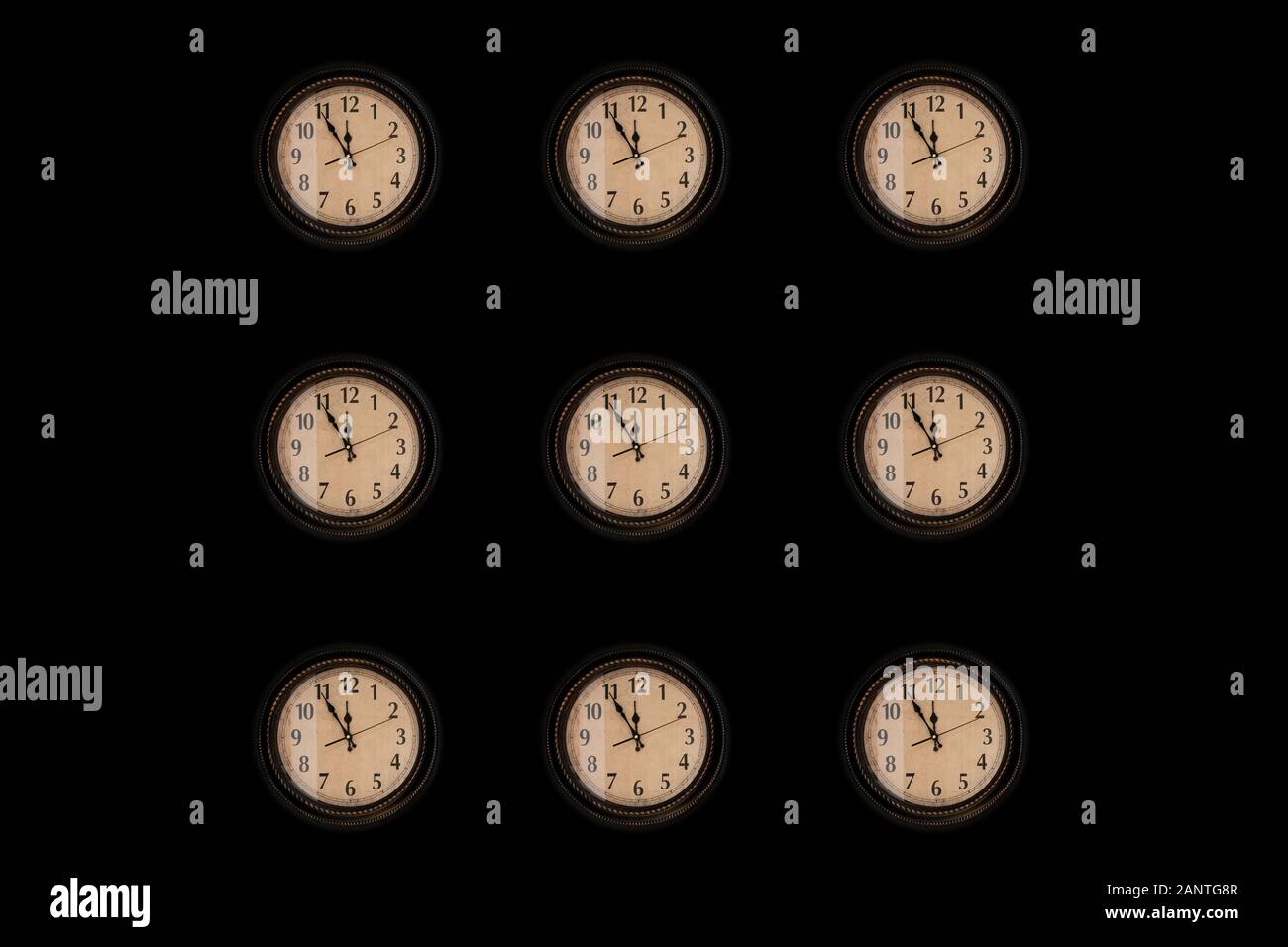 Wall clock black background texture hi-res stock photography and images ...