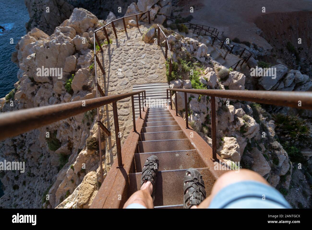 Going down very steep stairs, step by step, life sometimes complicates ...