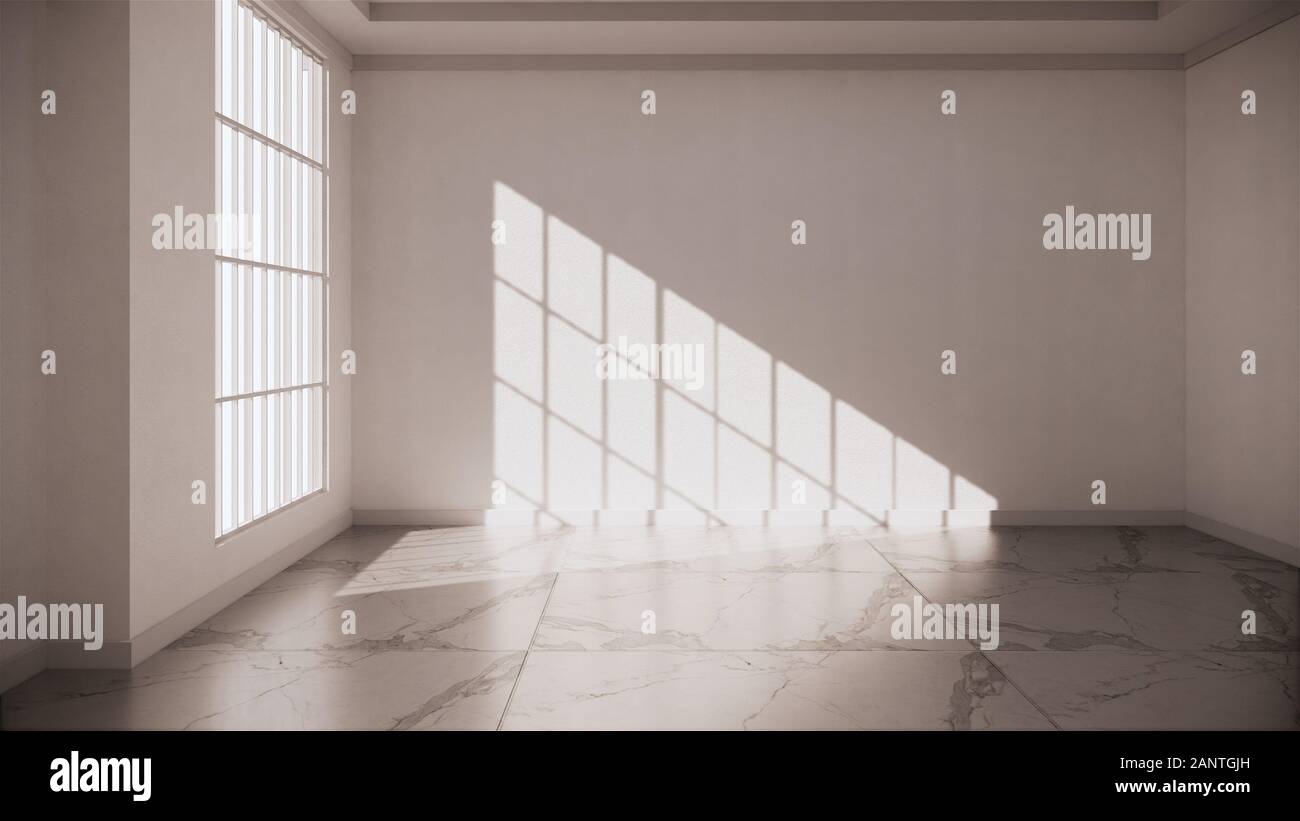 Granite floor room interior - Empty room of natural stone granite floor ...