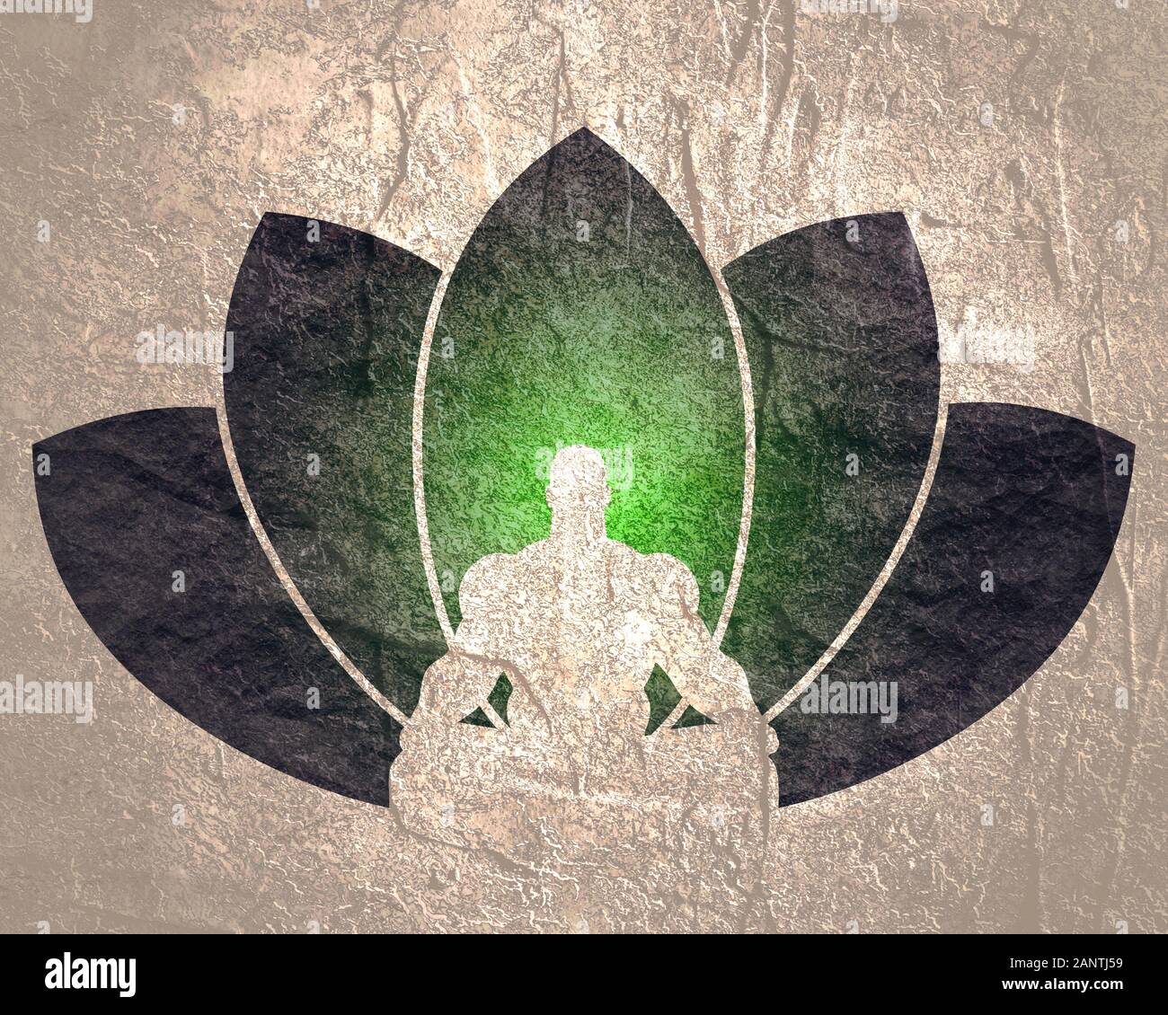 Muscular man sit in meditation pose. Bodybuilder relaxing. Human ...