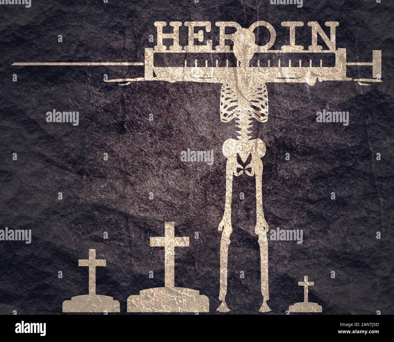 Abstract image relative to drugs addiction. Pharmacy and medicaments ...