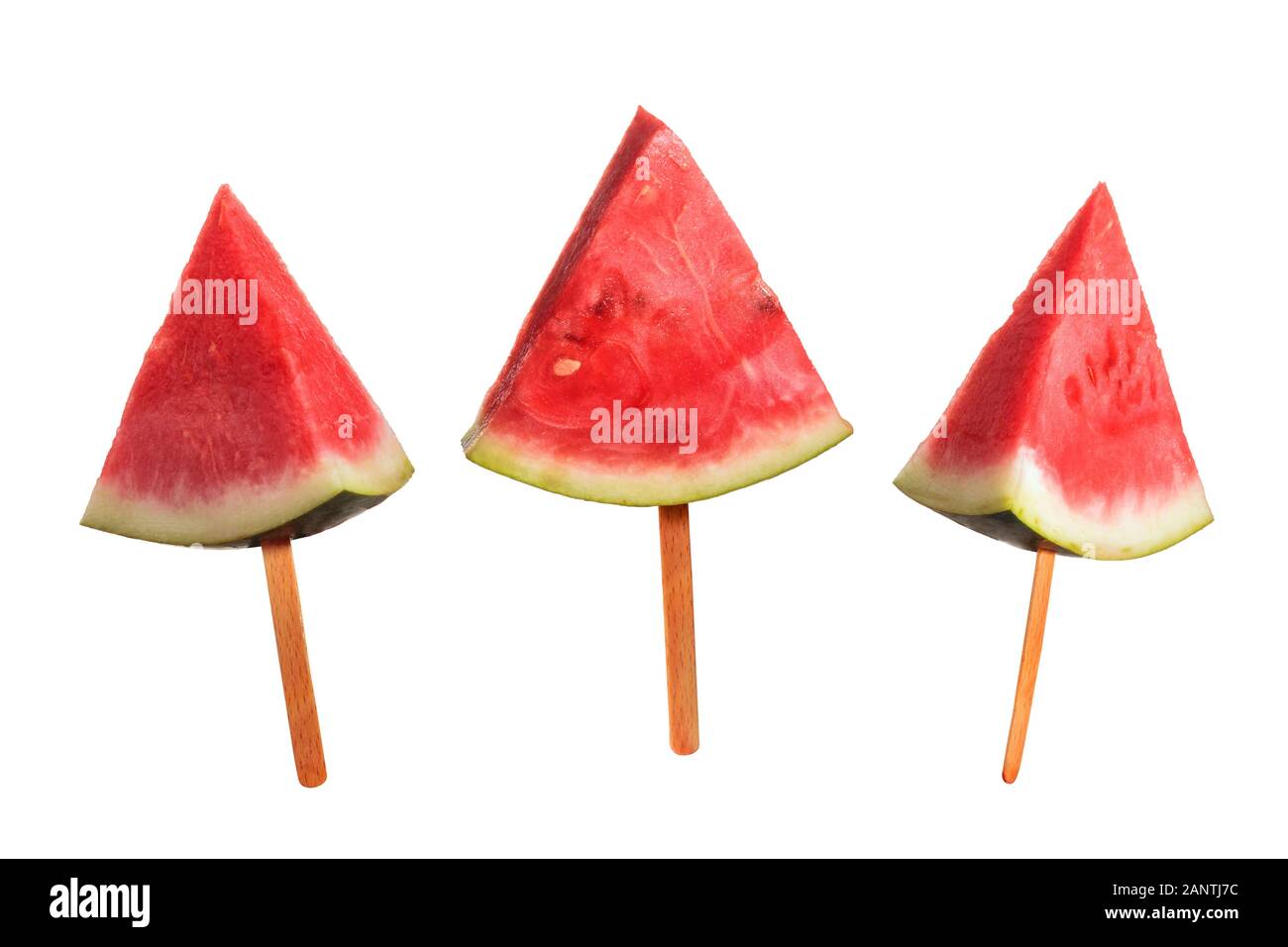 Slice of watermelon with splash of pink juice Stock Photo - Alamy