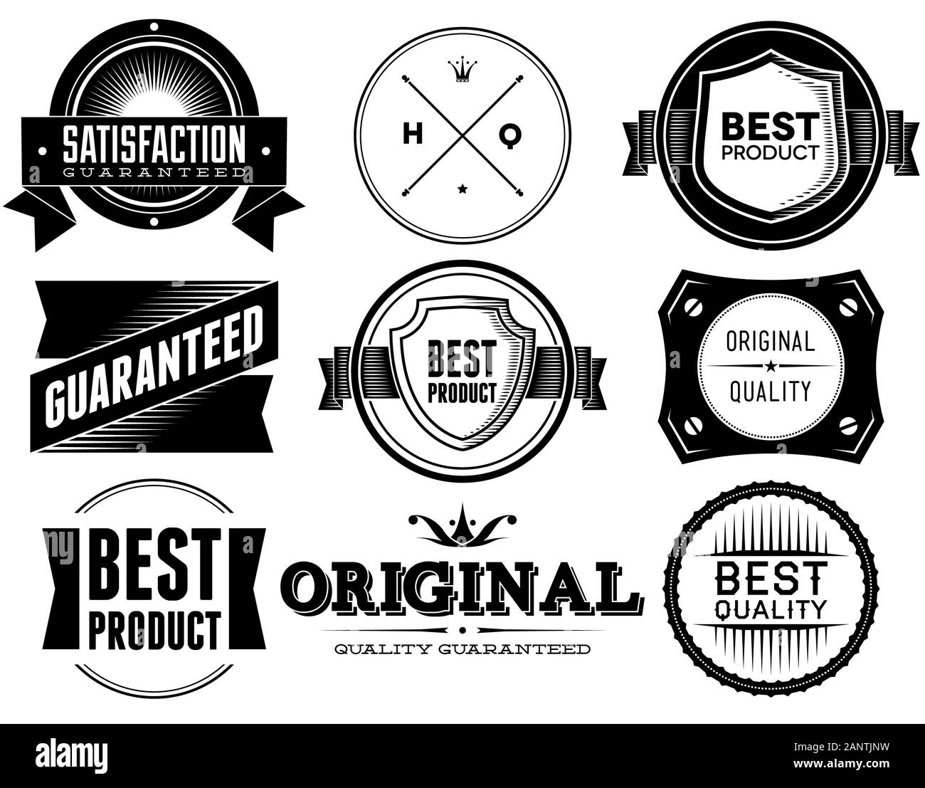 Vintage labels. Bitmap collection 3 Stock Photo - Alamy